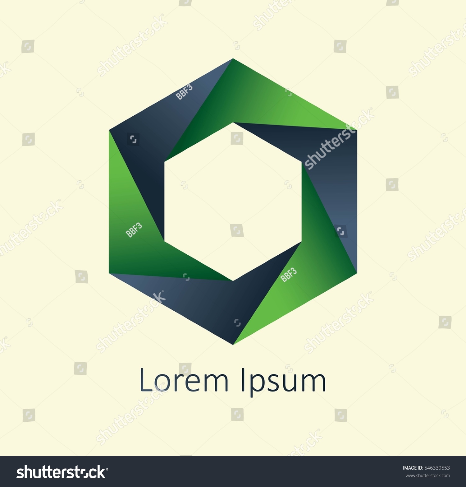 Hexagon Logo Design Vector Stock Vector (Royalty Free) 546339553 ...