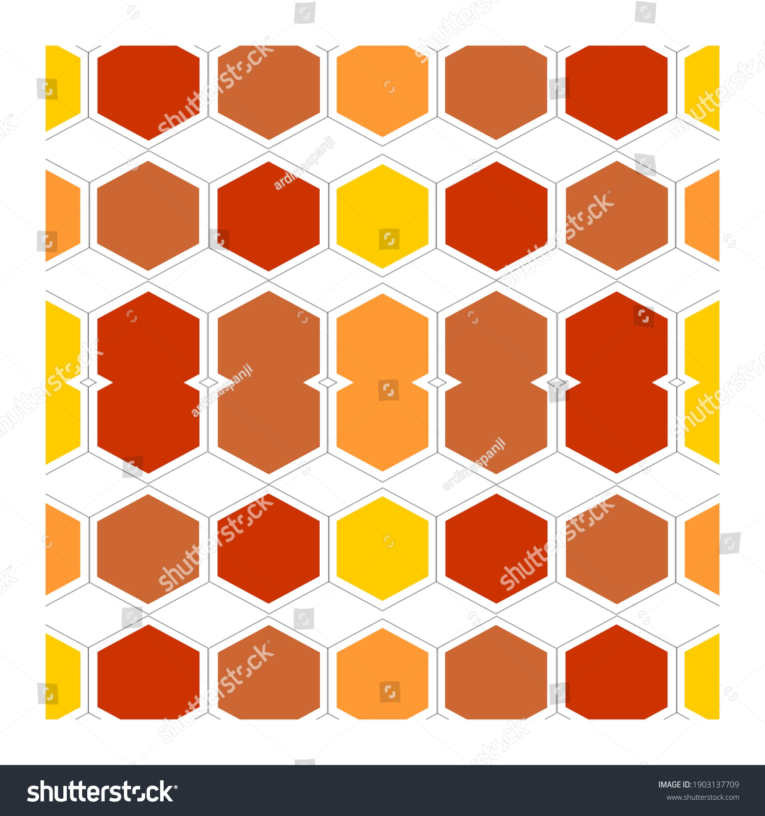 Hexagon Pattern Commercial Use Stock Vector (Royalty Free) 1903137709 ...