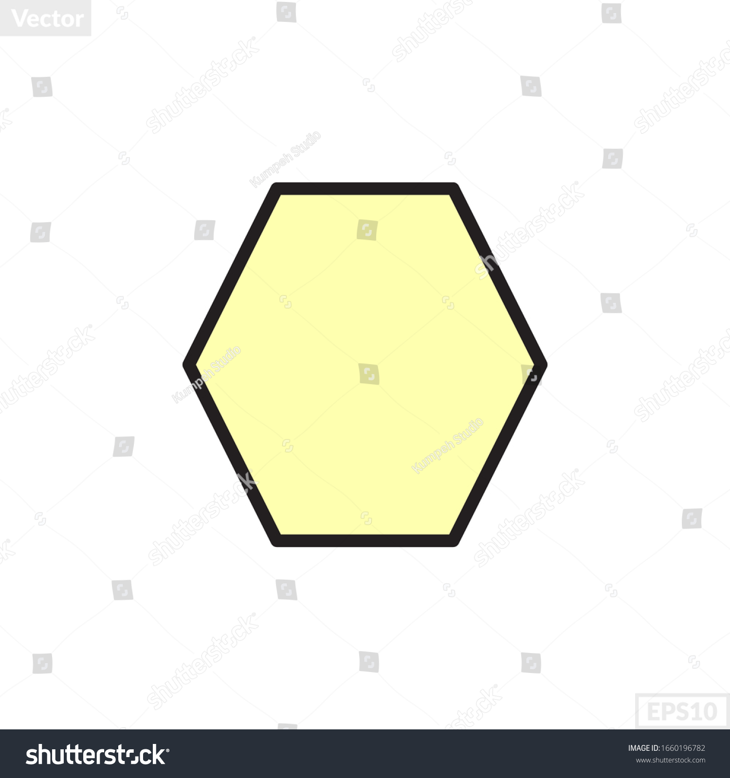 illustration vectorielle de forme hexagonale. forme : image vectorielle ...