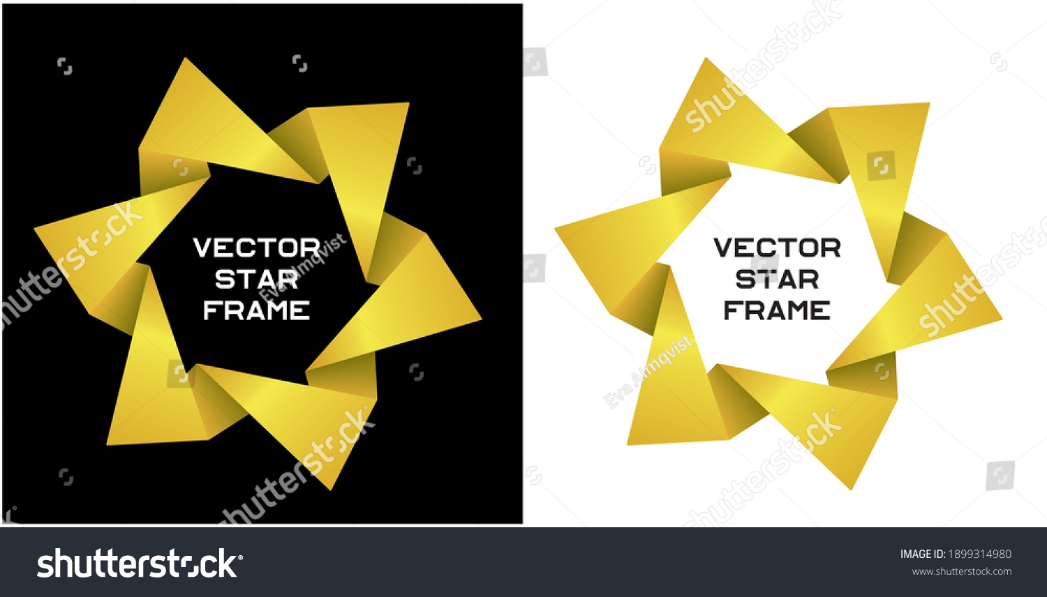 Hexagon Star Frame Vector Illustration Stock Vector (Royalty Free ...