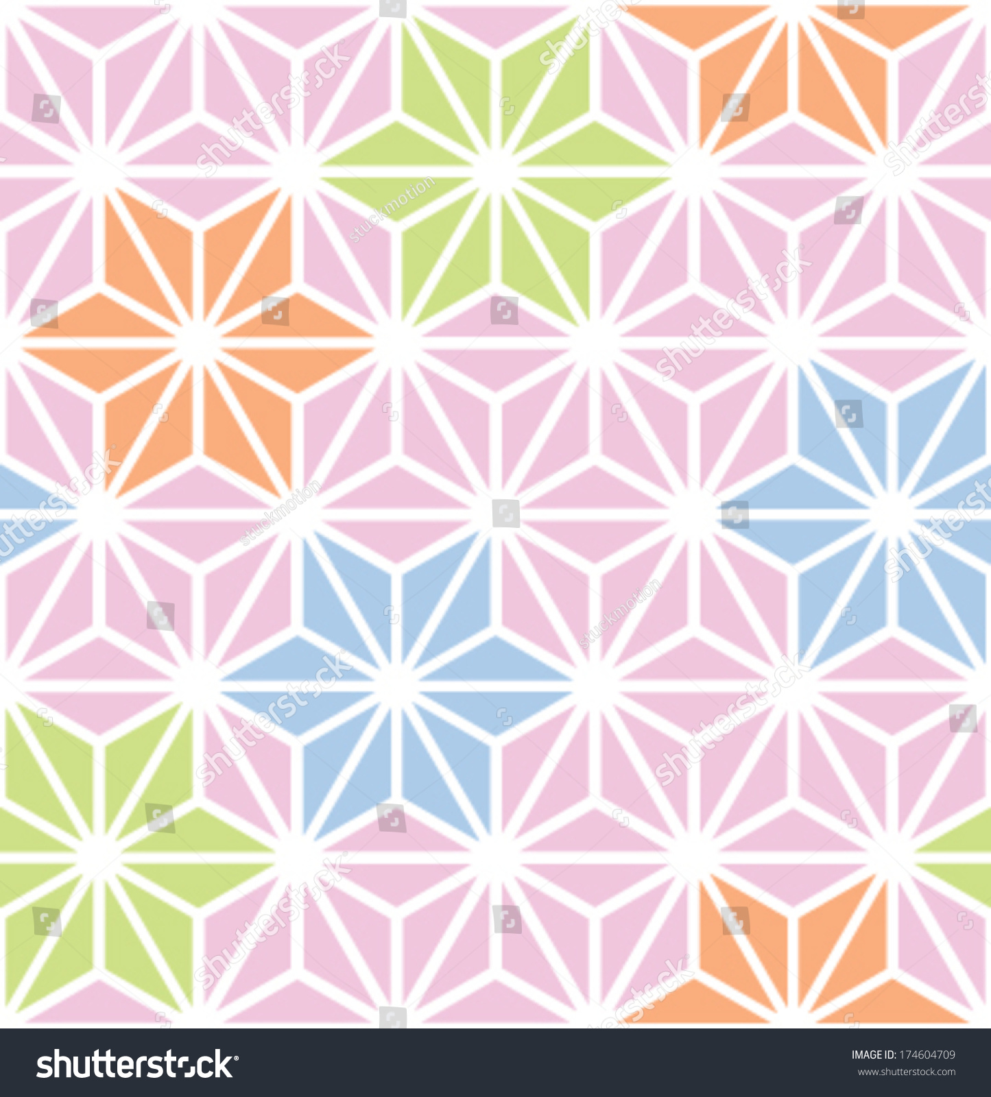 Hexagon Starburst Lines Geometric Seamless Background Stock Vector ...