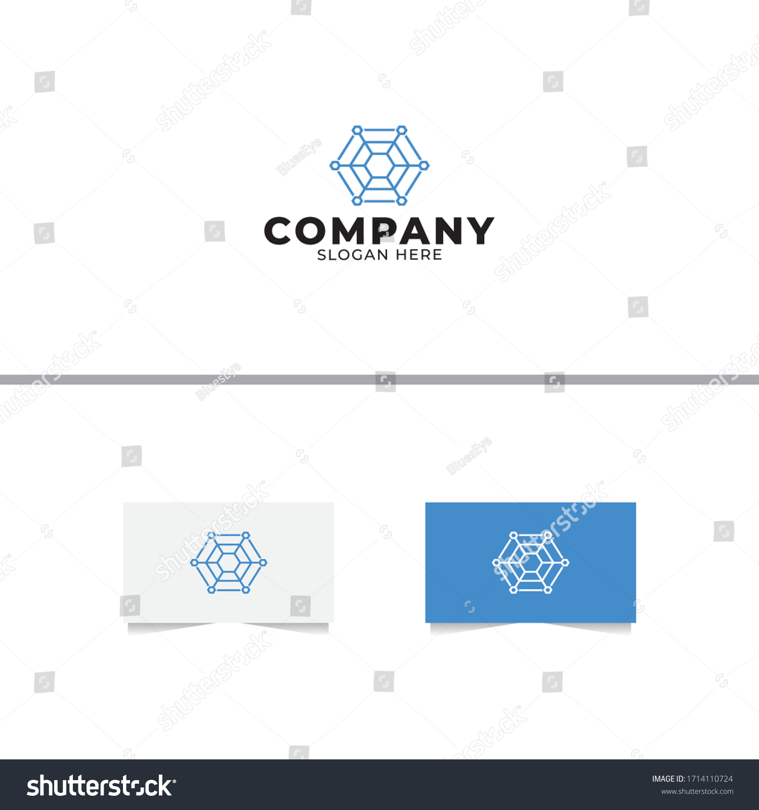 Hexagon Tech Logo Design Template Stock Vector (Royalty Free ...