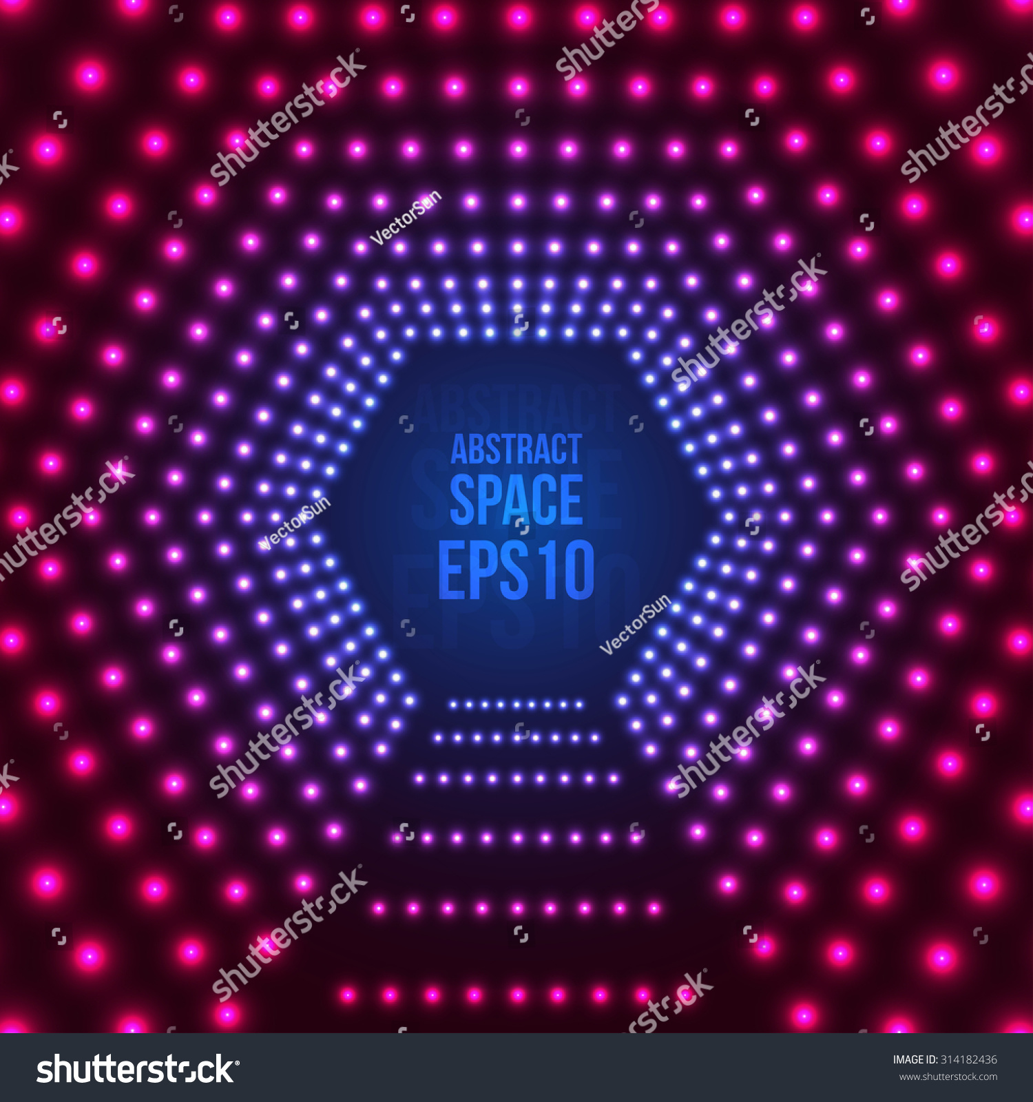 Hexagonal Border Light Effects Vector Illustration Stock Vector ...