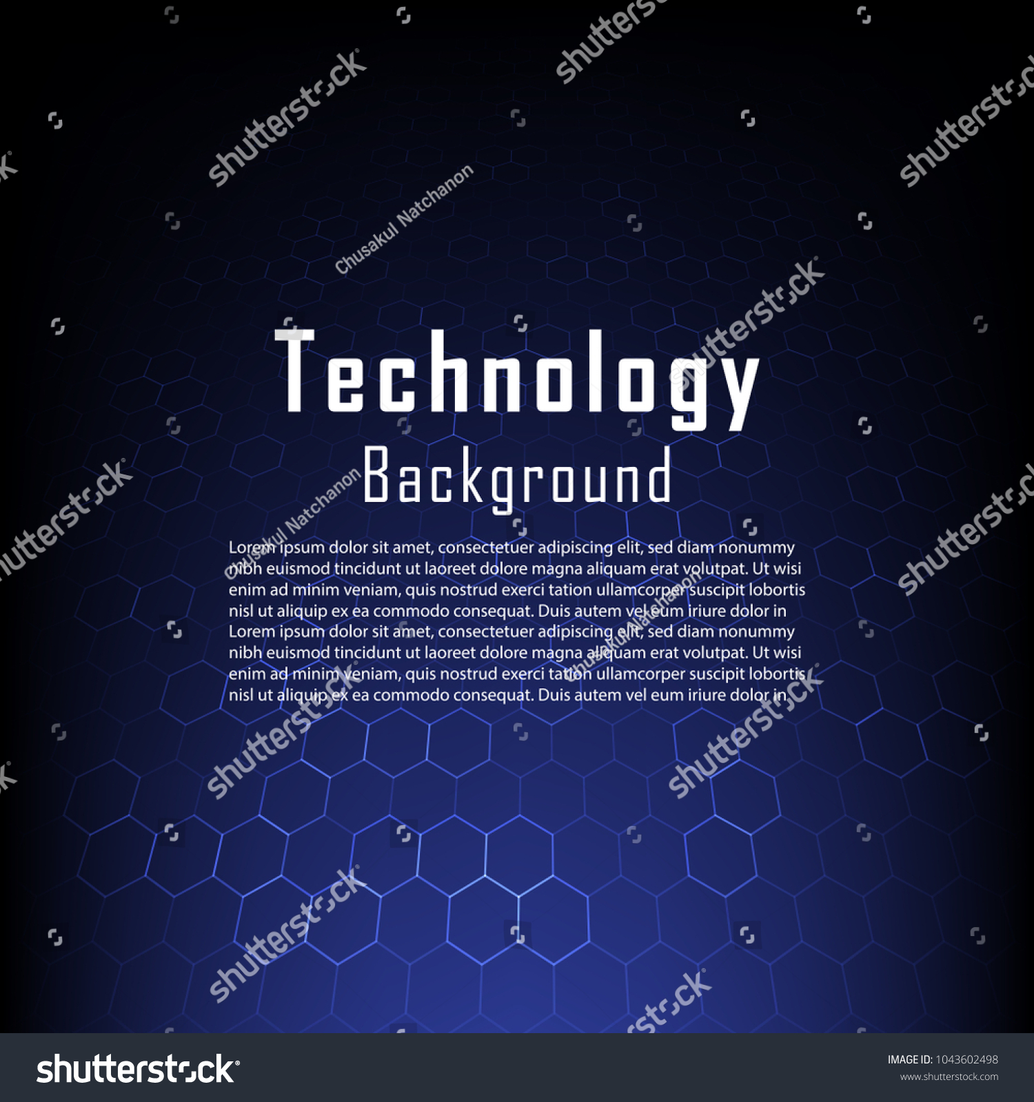 Hexagonal Continuous Line Technology Abstract Background Stock Vector ...