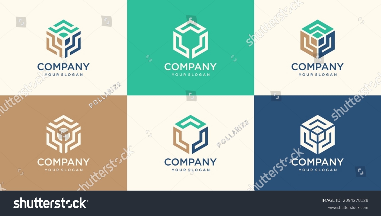 Hexagonal Design Element Hexagon Logo Template Stock Vector (Royalty ...