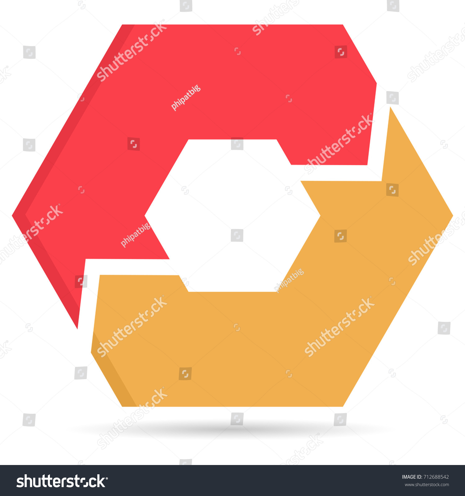 Hexagonal Diagram Infographic Template Stock Vector (Royalty Free ...