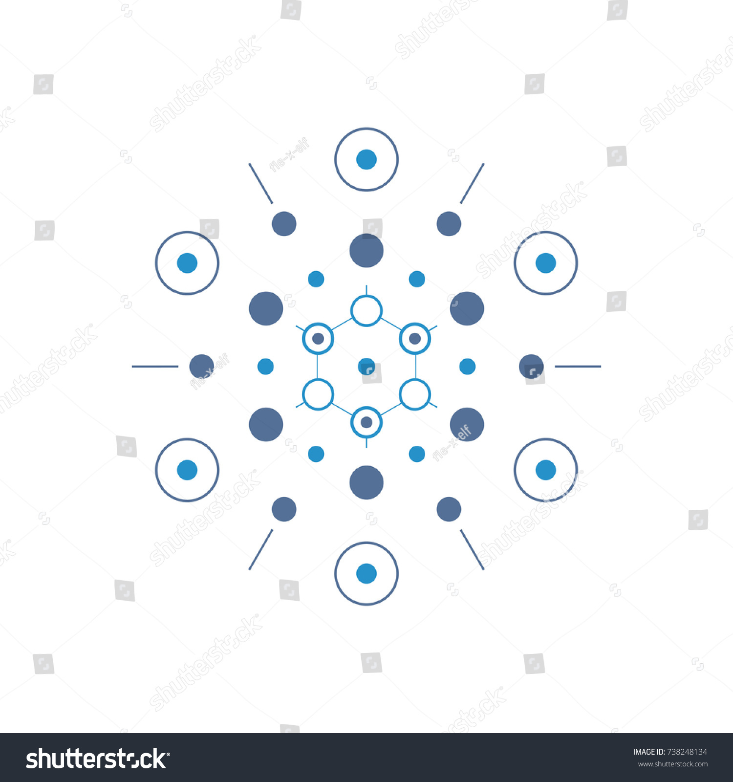 Hexagonal Element Technology Logo Template Stock Vector (Royalty Free ...