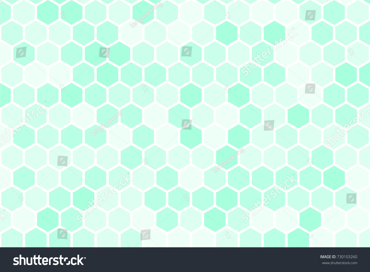 Hexagonal Geometric Pattern Pastel Green Blue Stock Vector (Royalty ...