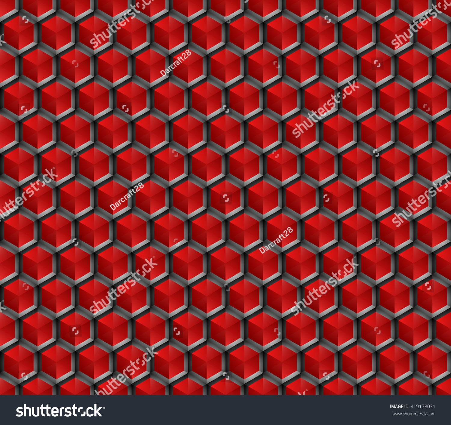 Hexagonal Grid Background Cube Vector Background Stock Vector Royalty Free 419178031