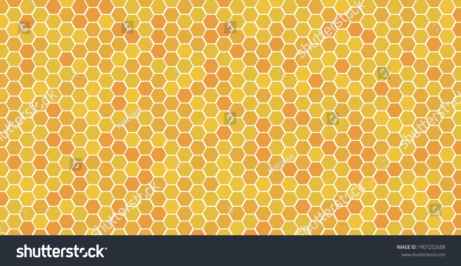 Hexagonal Honeycomb Bee Background Pattern Vector Stock Vector (Royalty ...
