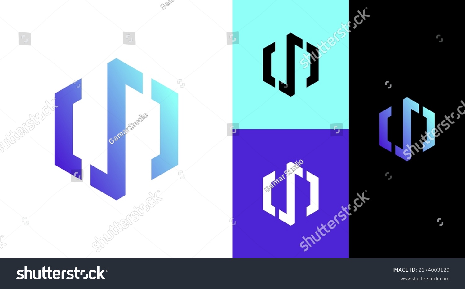 Hexagonal Integral Math Symbols Logo Design Stock Vector (Royalty Free ...