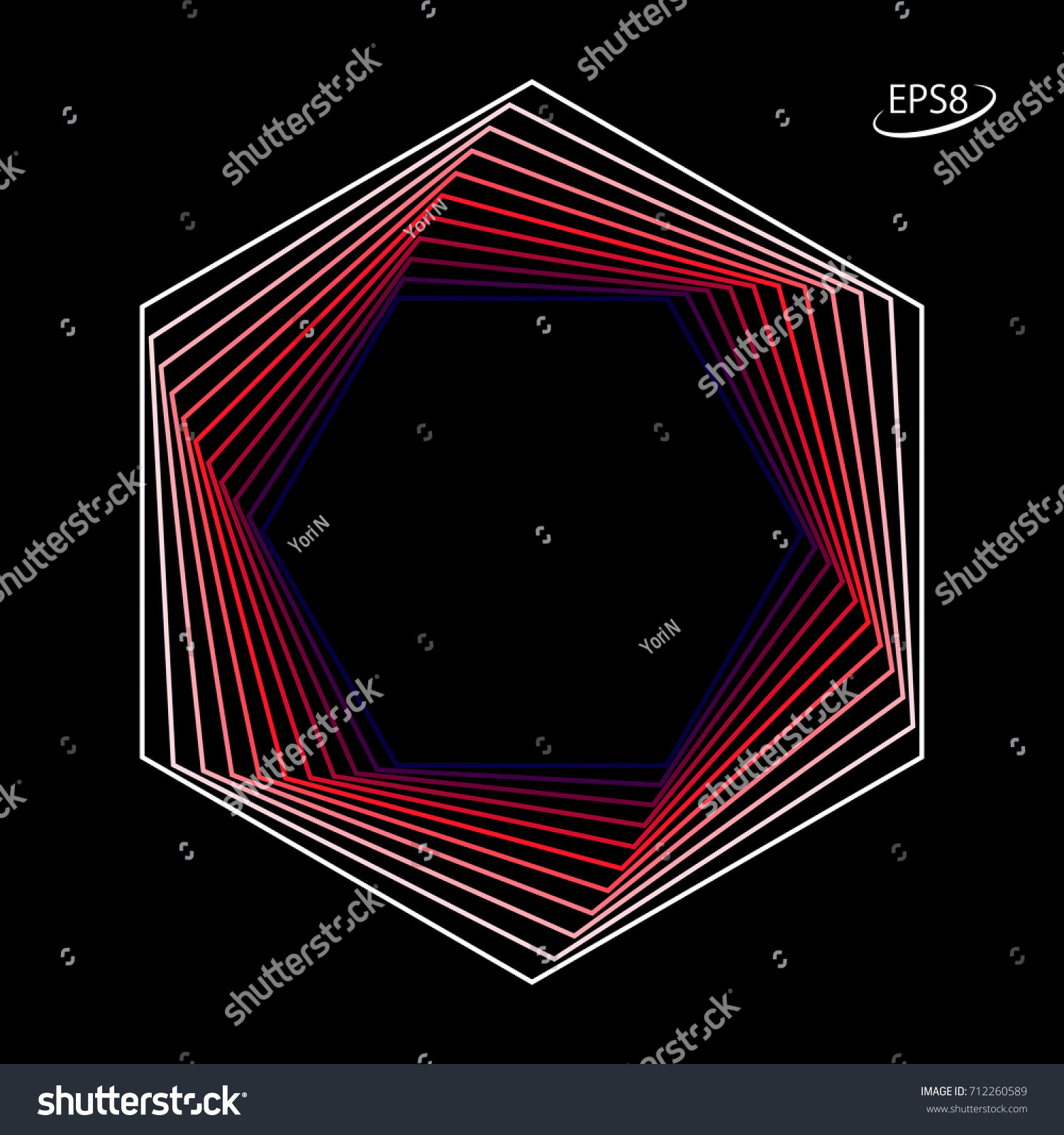 Hexagonal Linear Symbol Design Modern Vector Stock Vector (Royalty Free ...