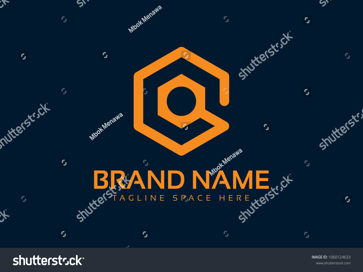 Hexagonal Logo Letter G Stock Vector (Royalty Free) 1060124633