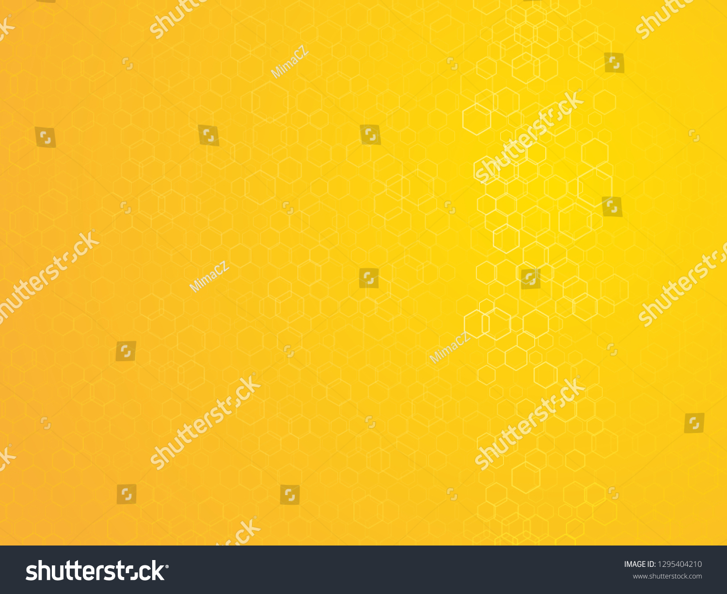 Hexagonal Outline Abstract Yellow Background Stock Vector (Royalty Free ...