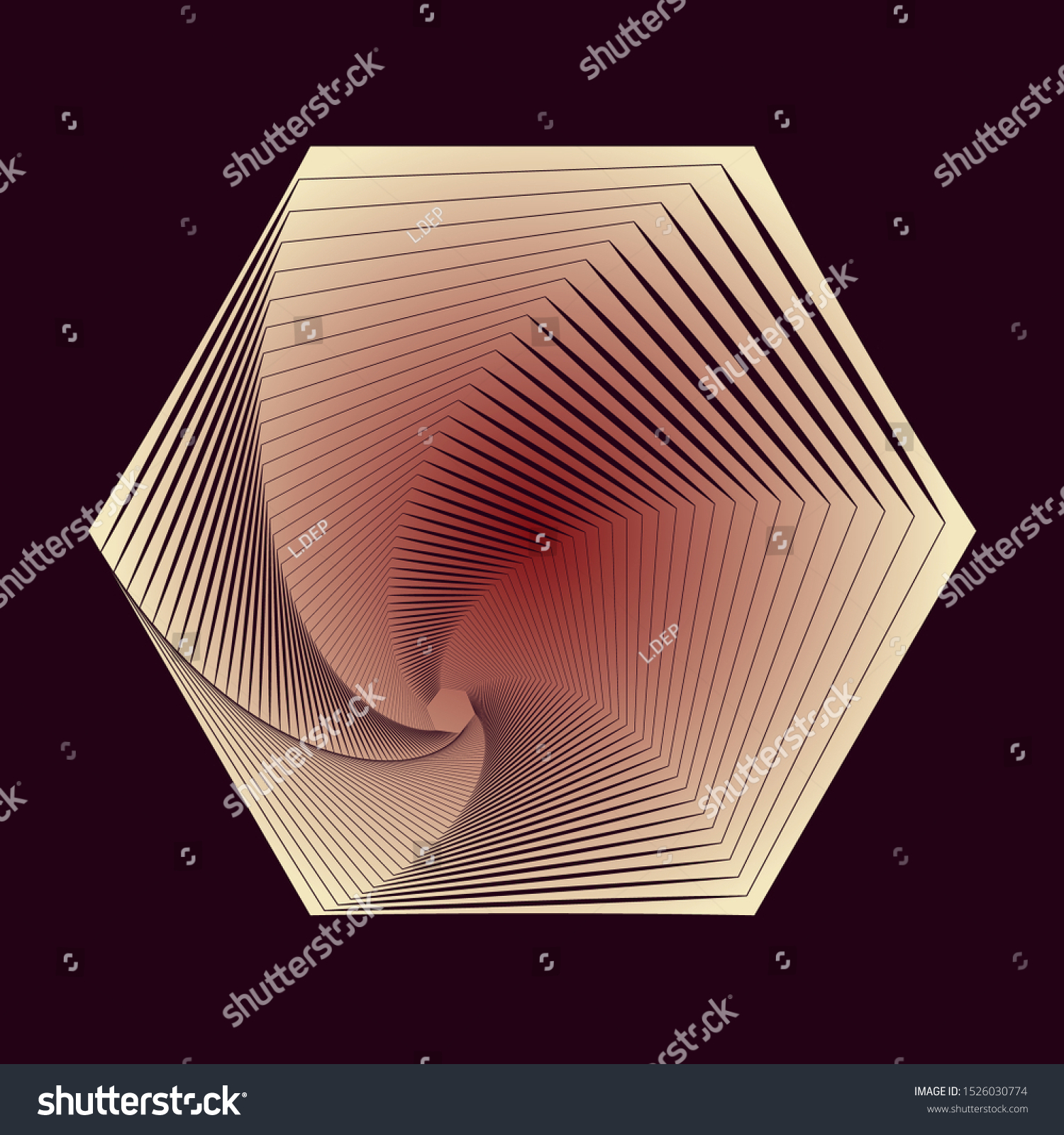 Hexagonal Vortex Symbol Ivory On Dark Stock Vector (Royalty Free ...