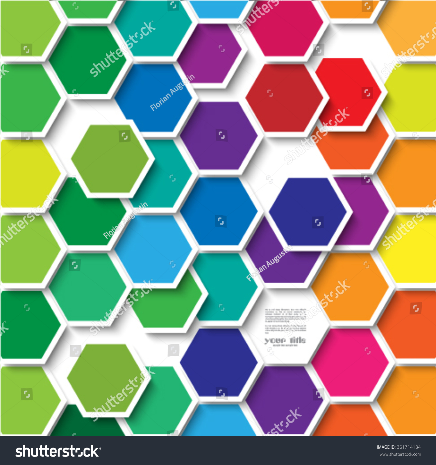 Hexagons Template Design Individually Editable Stock Vector (Royalty ...