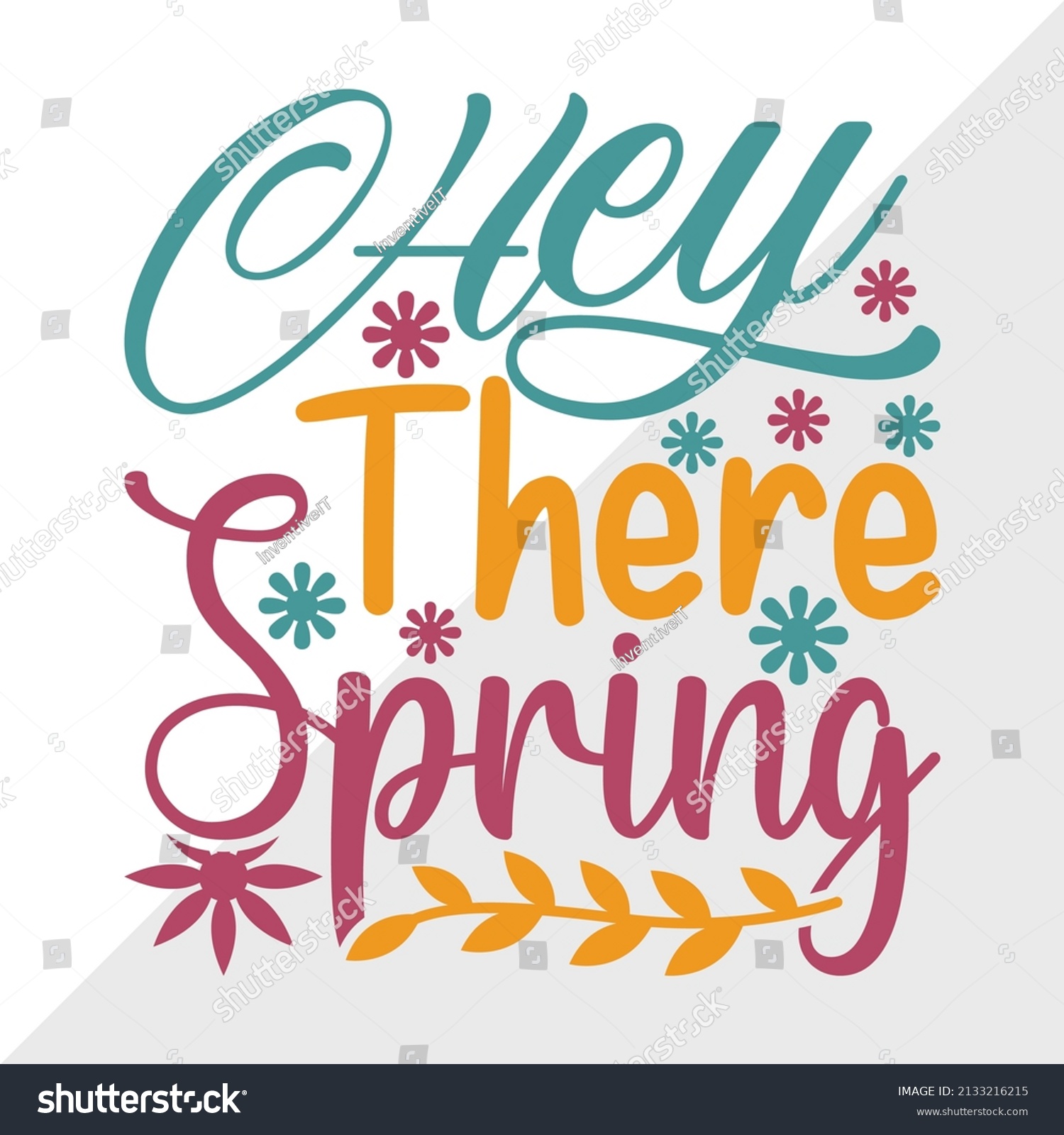 Hey There Spring Printable Vector Illustration Stock Vector (Royalty ...