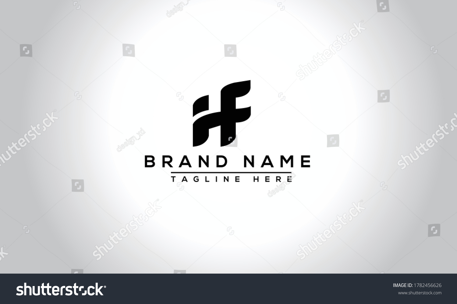 Hf Logo Design Template Vector Graphic Stock Vector (Royalty Free ...
