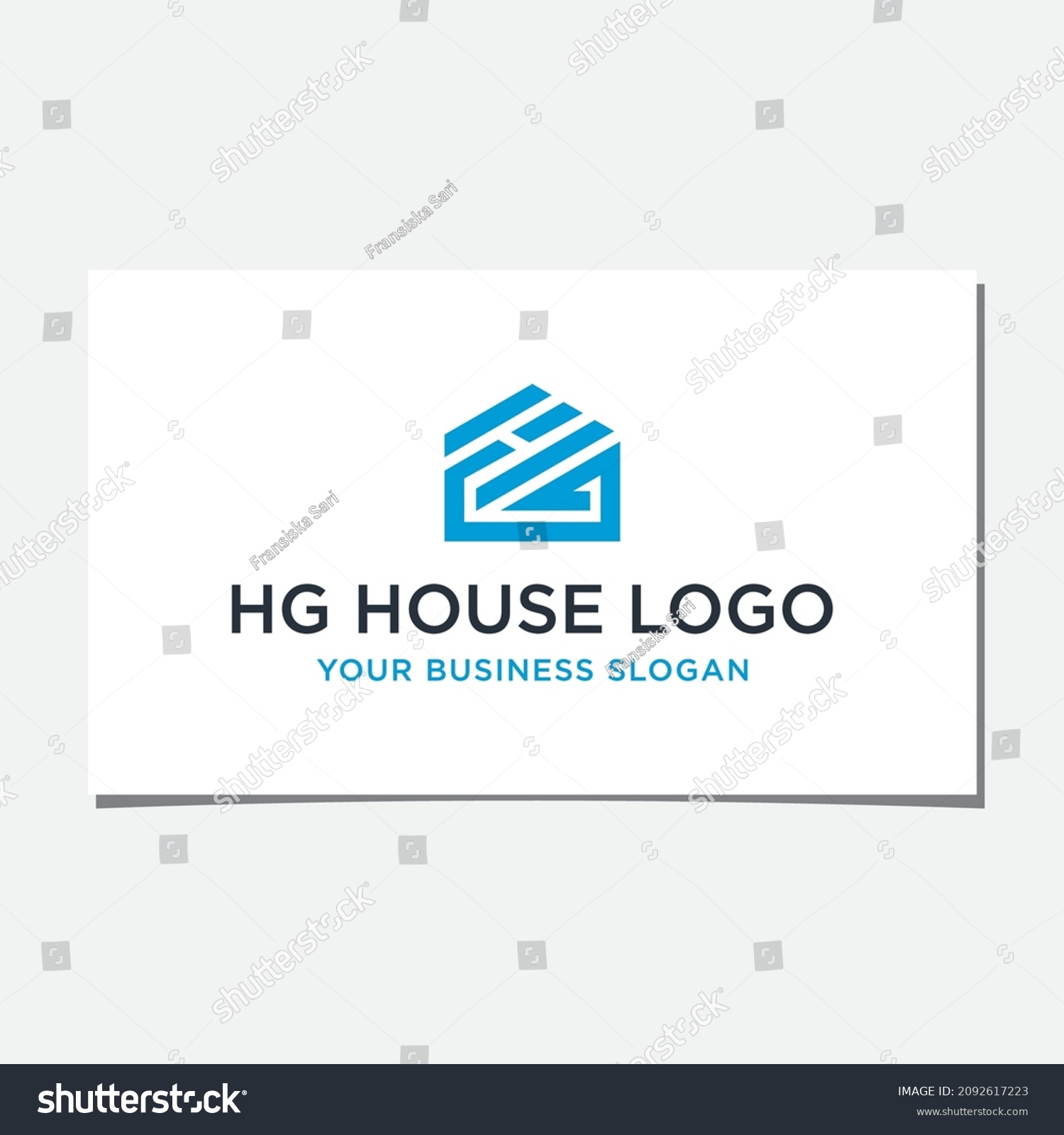Hg House Logo Design Vector Stock Vector (Royalty Free) 2092617223 ...