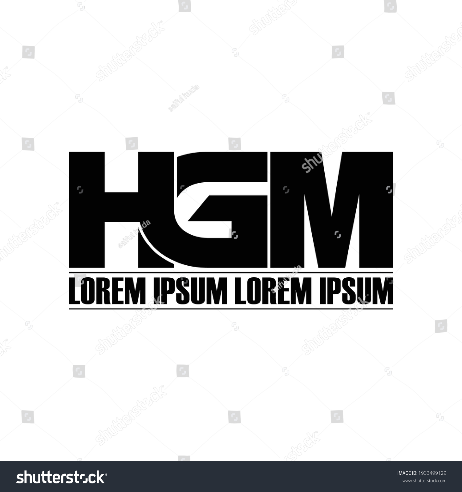 Hgm Letter Monogram Logo Design Vector Stock Vector (Royalty Free ...