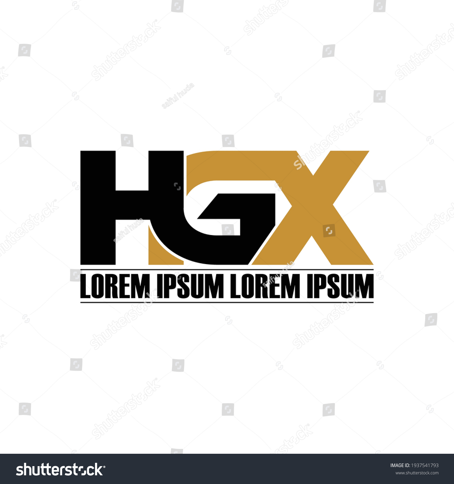 Hgx Letter Monogram Logo Design Vector Stock Vector (Royalty Free ...