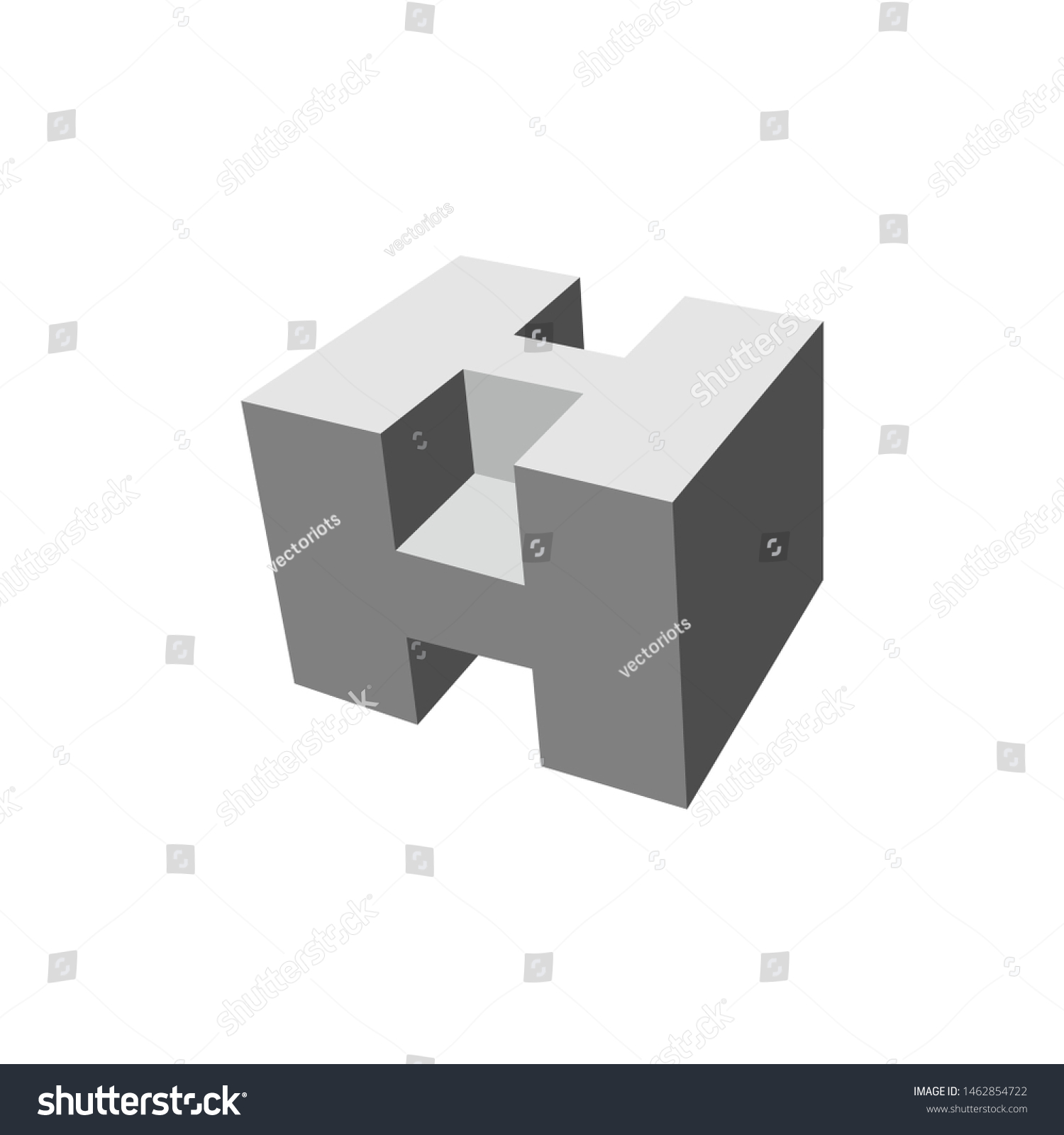 Hh Logo Design 3d Template Vector: vetor stock (livre de direitos ...