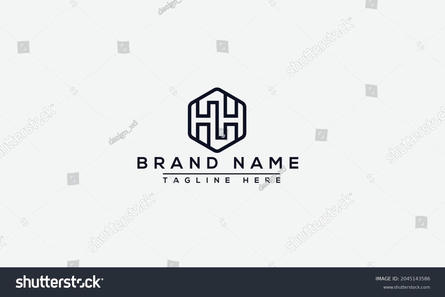 Hh Logo Design Template Vector Graphic Stock Vector (Royalty Free ...