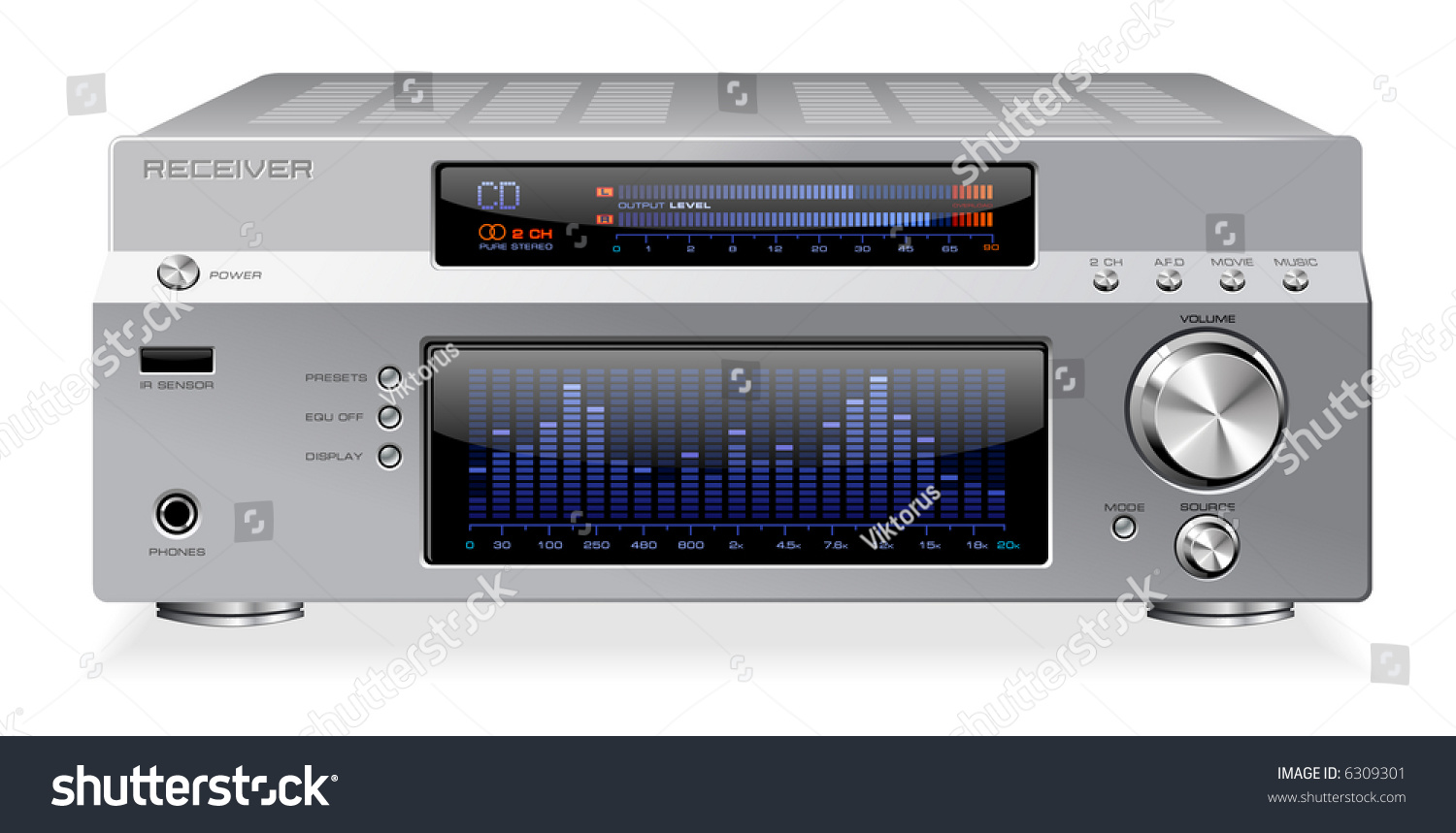 Hifi Receiver Amplifier Stock Vector (Royalty Free) 6309301