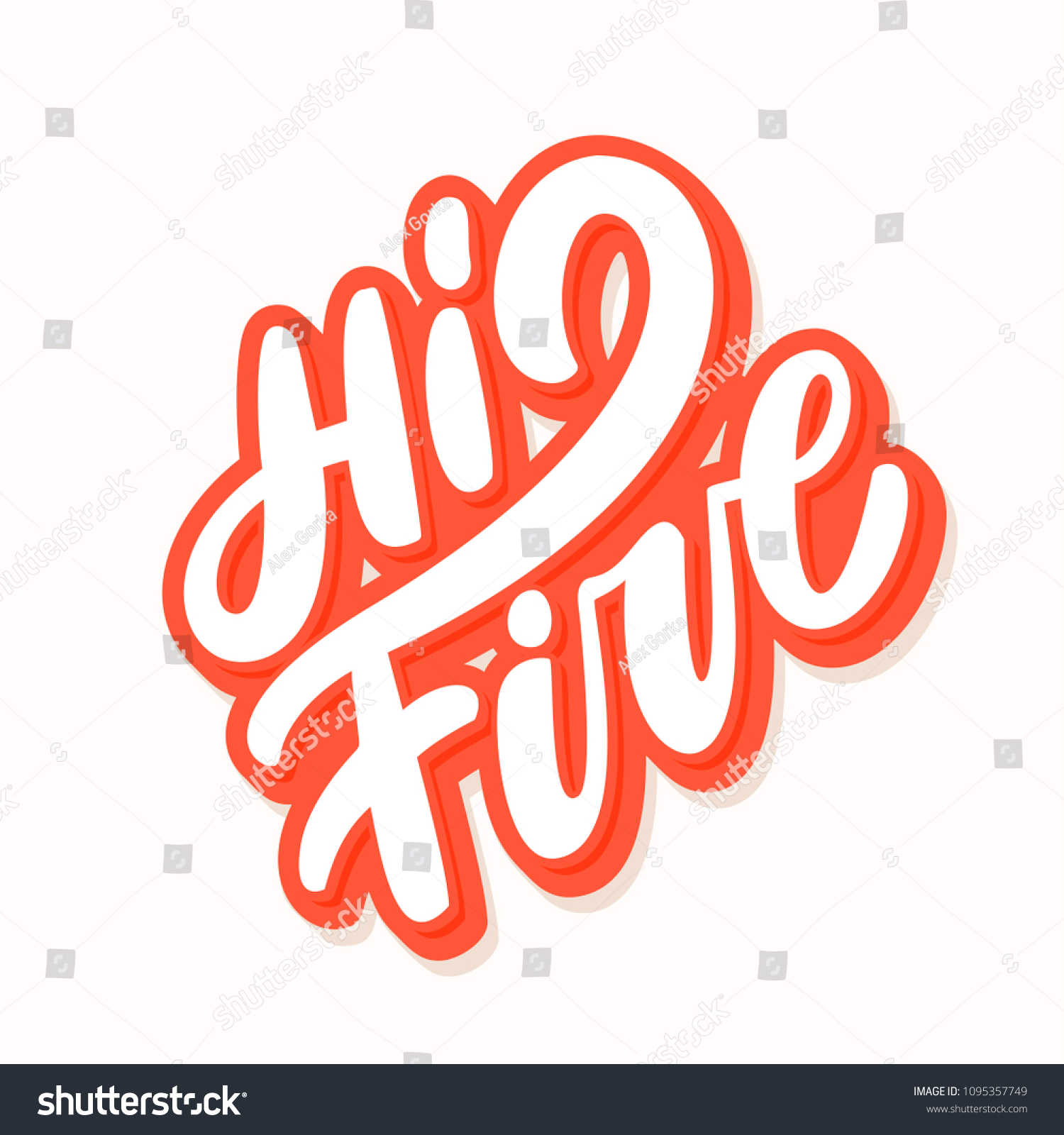 Hi Five Congratulations Stock Vector (Royalty Free) 1095357749 ...