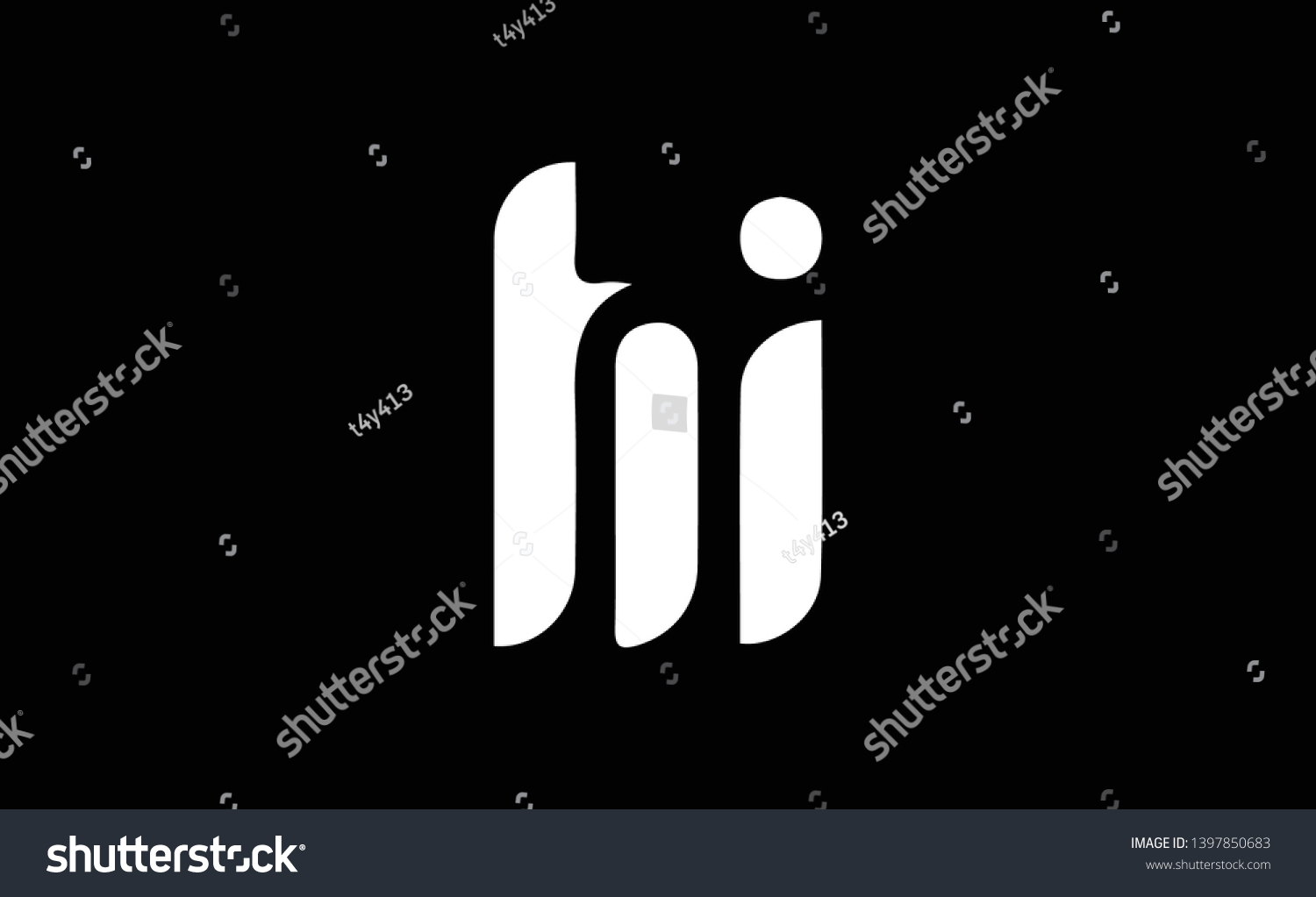 Hi Logo Design Template Vector Illustration: เวกเตอร์สต็อก (ปลอดค่า ...