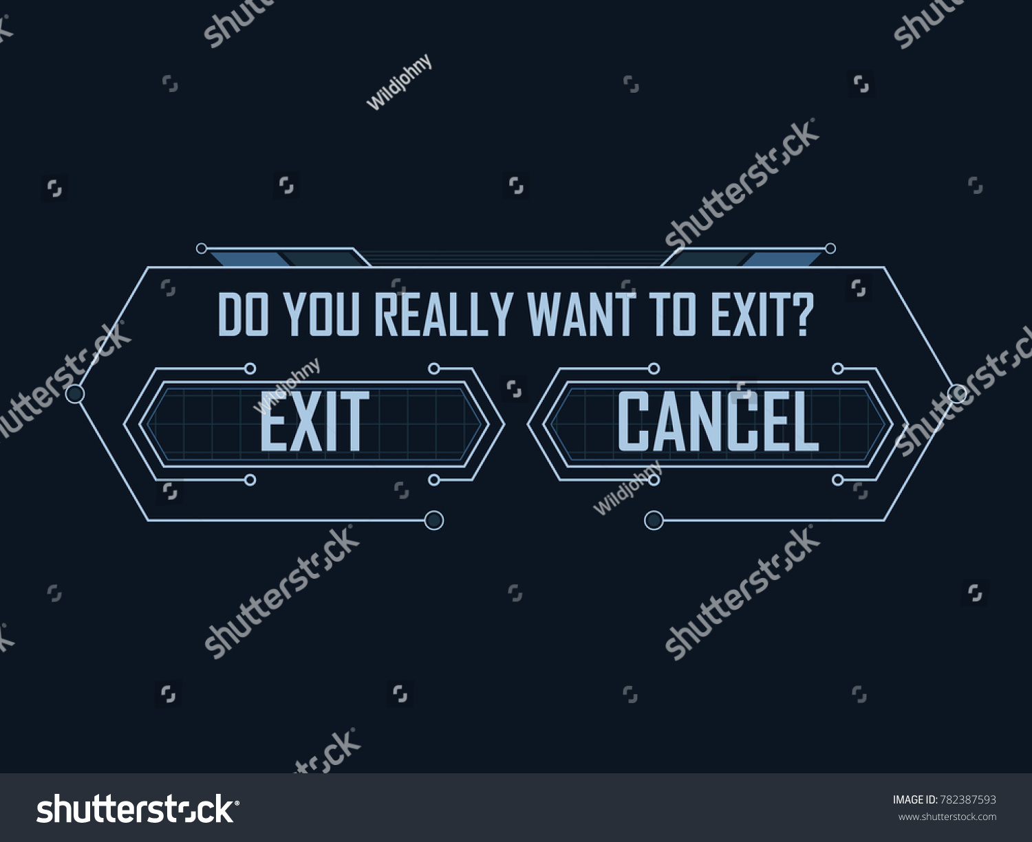 Hitech Game Exit Menu Stock Vector (Royalty Free) 782387593