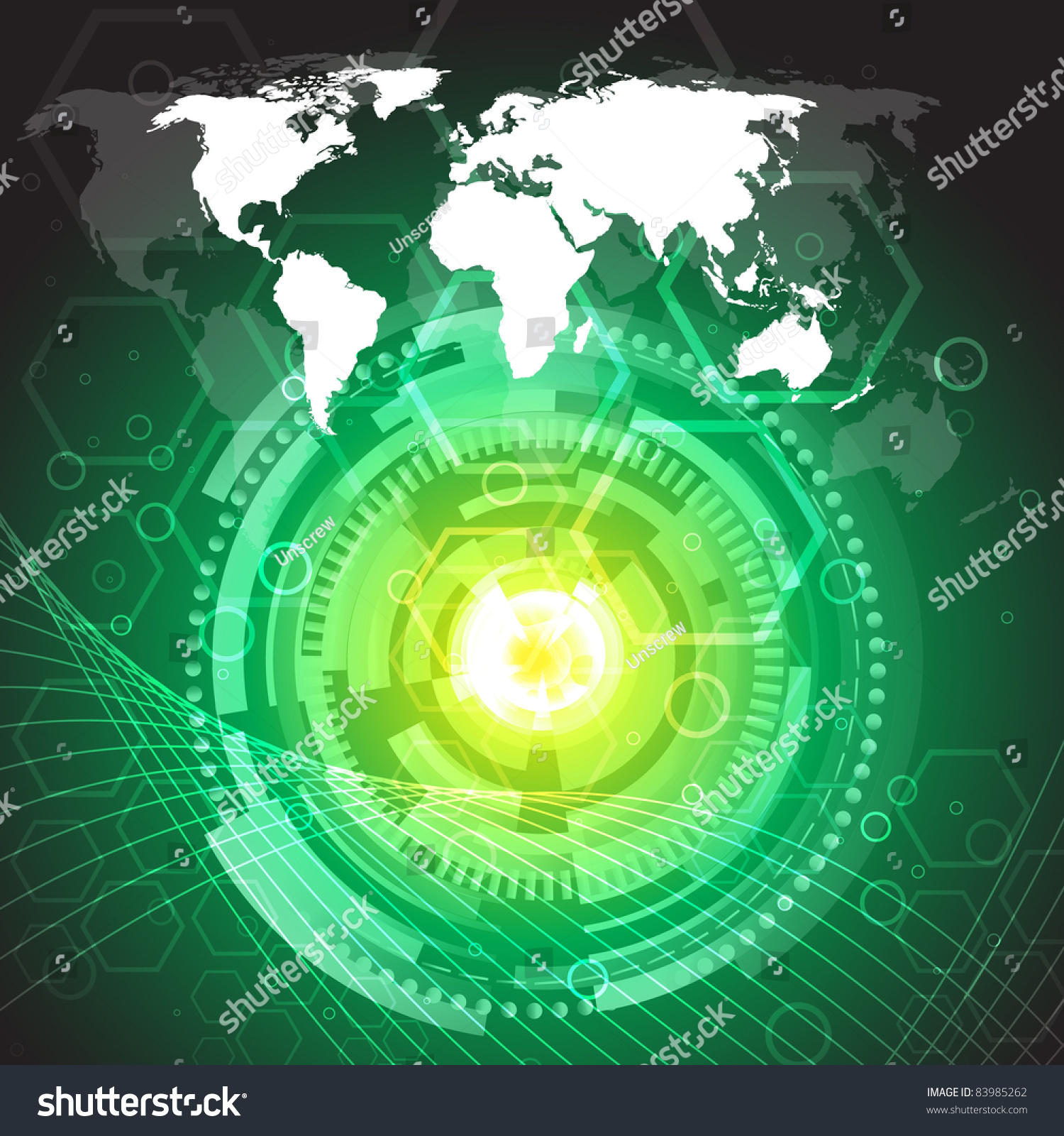 Hitech Vector Background Clipart Stock Vector (Royalty Free) 83985262