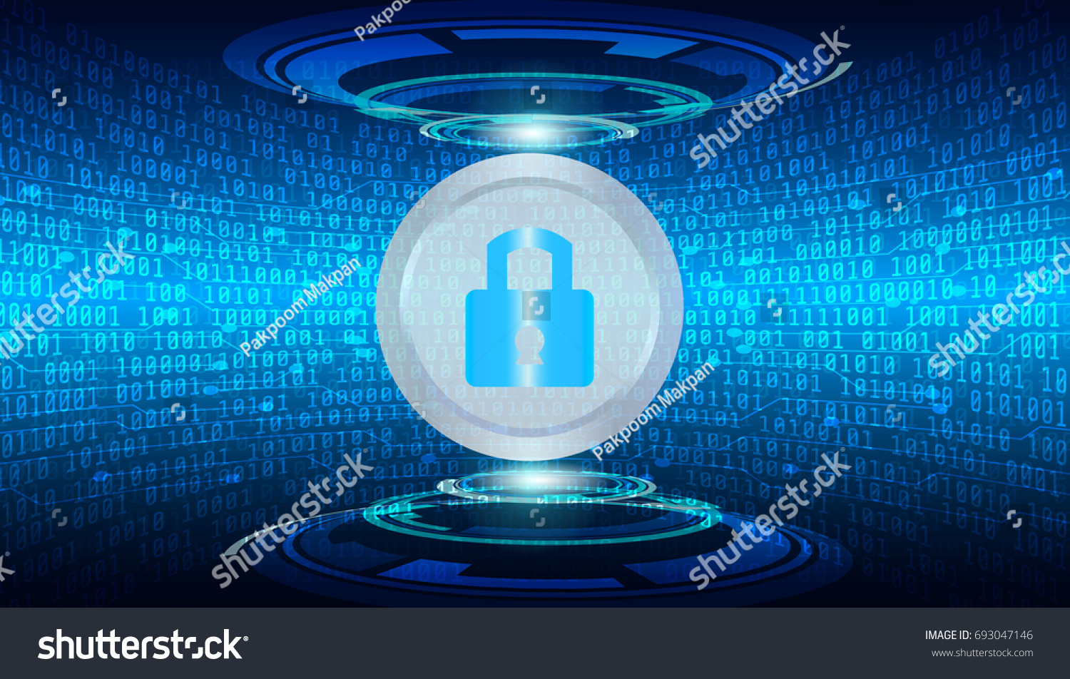 Hi Technology Sci Fi Cyber Security Stock Vector (Royalty Free ...