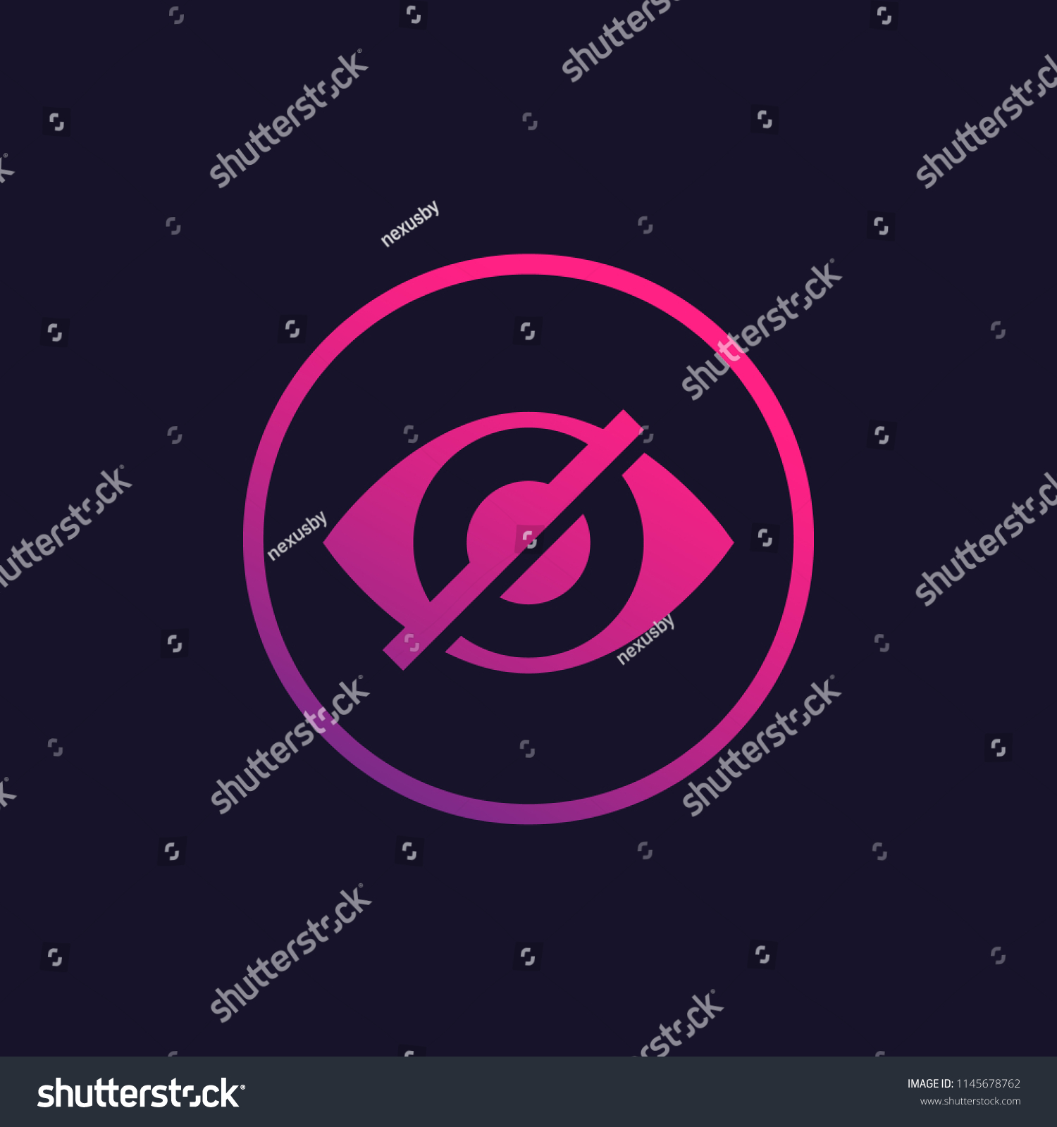 Hidden Invisible Vector Icon: vector de stock (libre de regalías ...