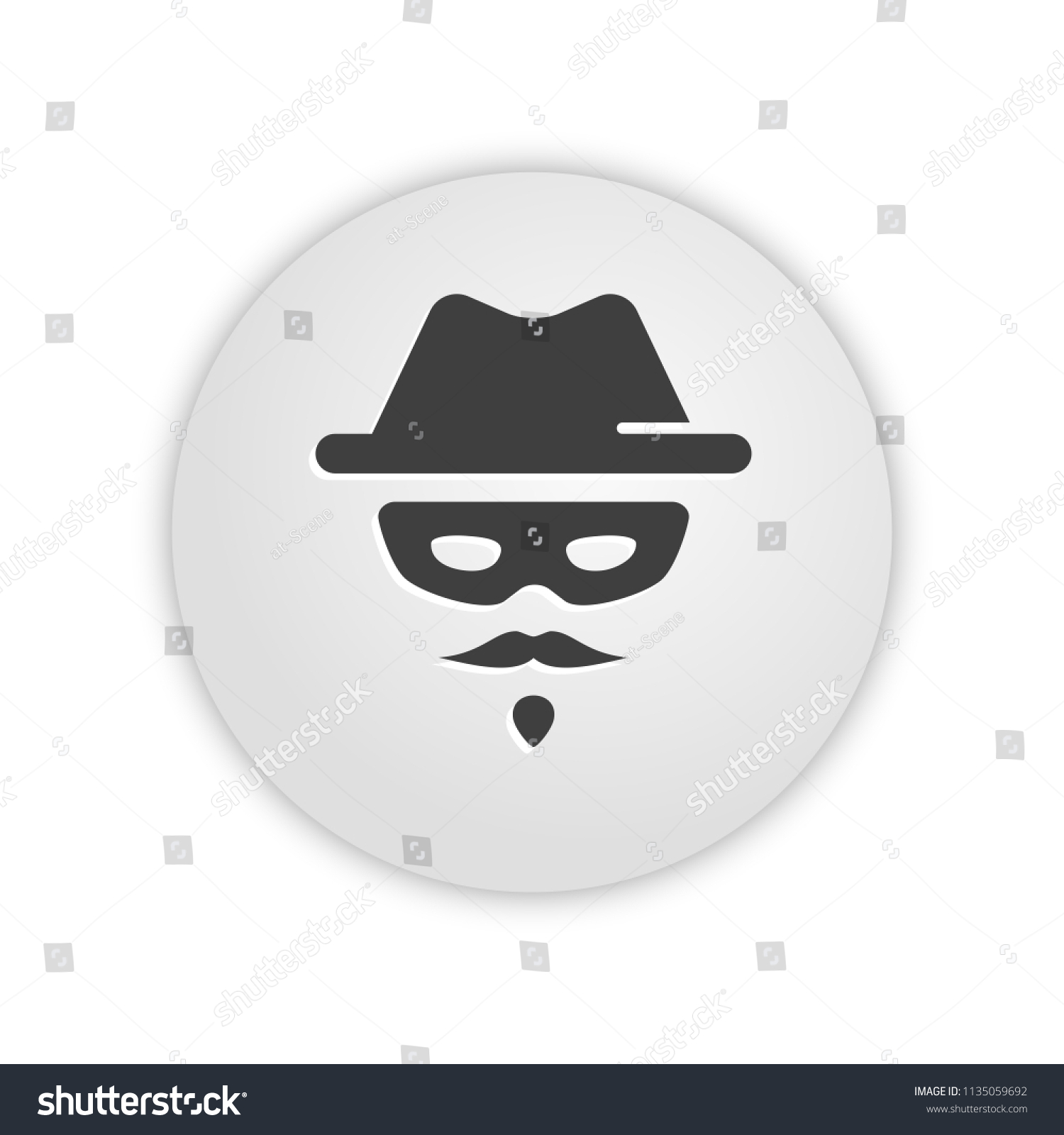 Hide Identity App Icon Stock Vector (Royalty Free) 1135059692