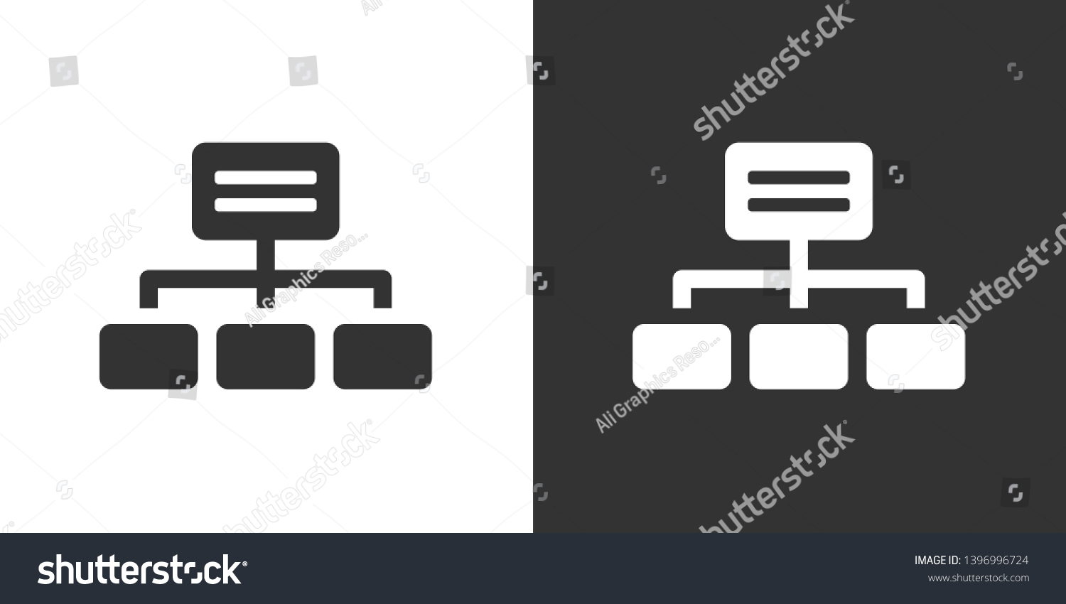 Hierarchy Chart Sign Icon Vector Stock Vector (Royalty Free) 1396996724 ...