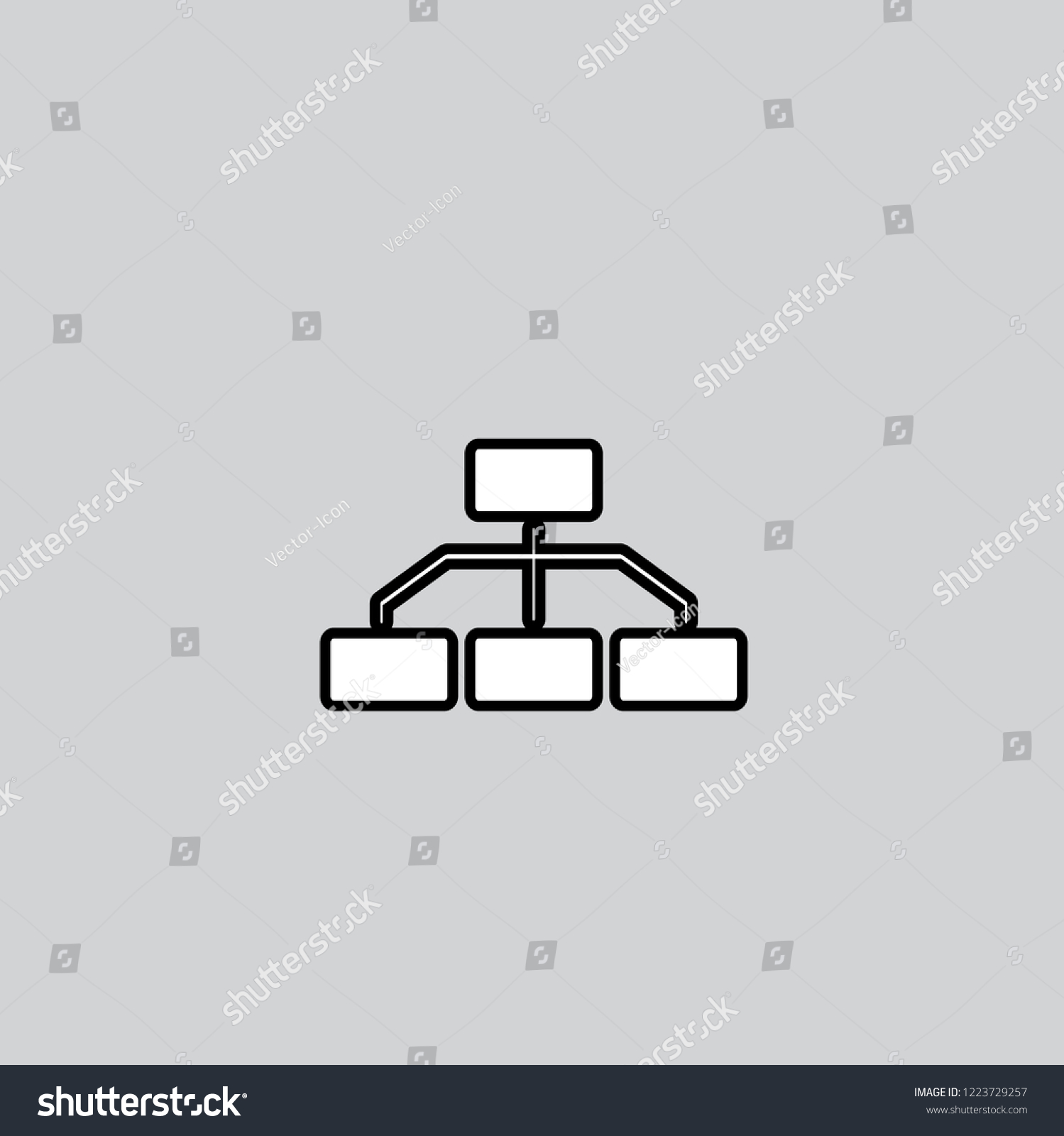 Stock vektor „Hierarchy Icon Organization Chart Sign Database“ (bez ...