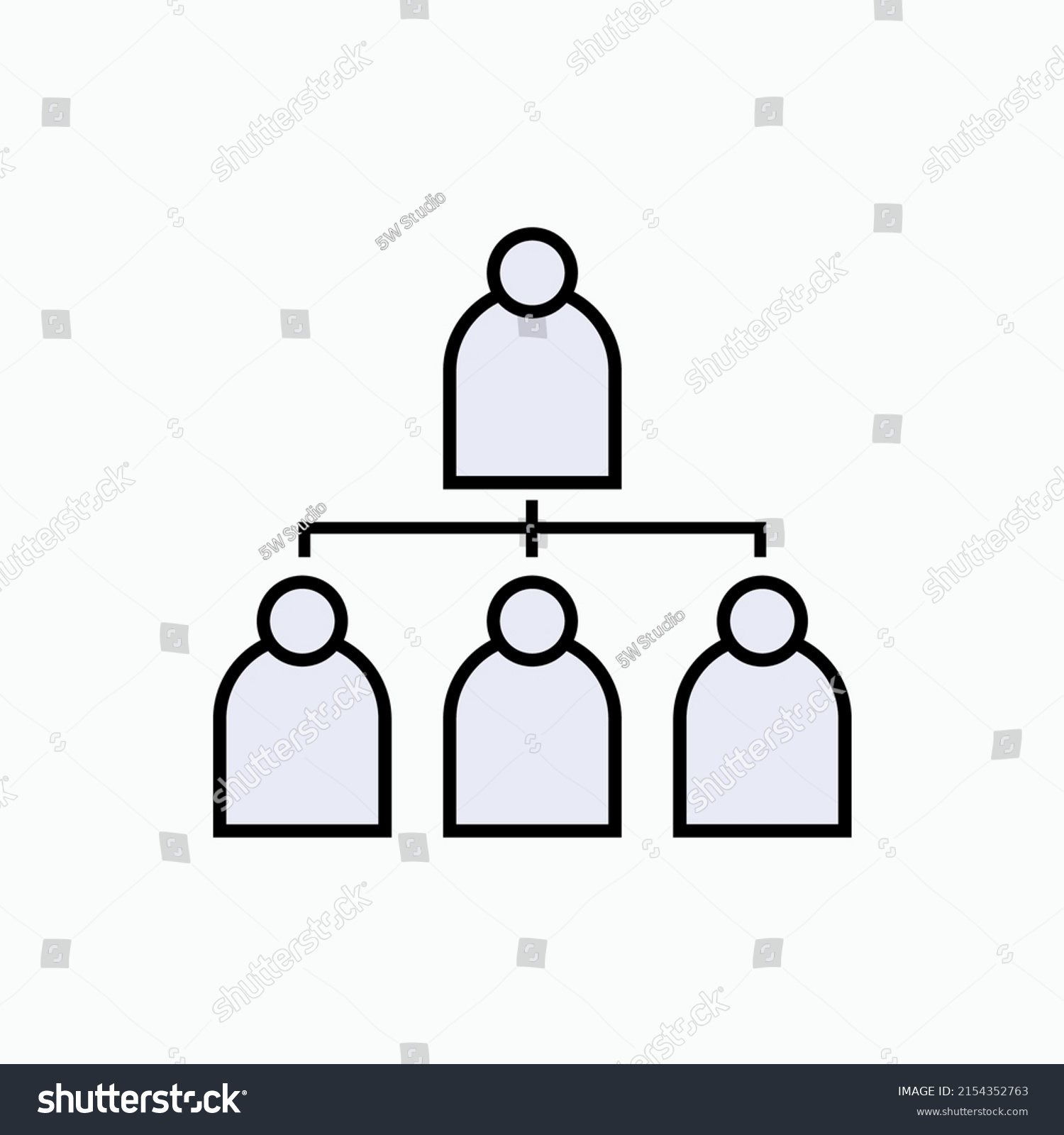 Hierarchy Icon Structure Organizational Symbol Vector Stock Vector ...