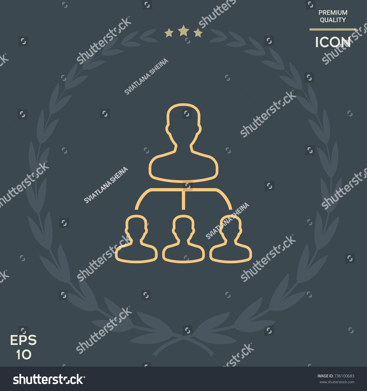 Hierarchy Line Icon Stock Vector (Royalty Free) 736100683 | Shutterstock