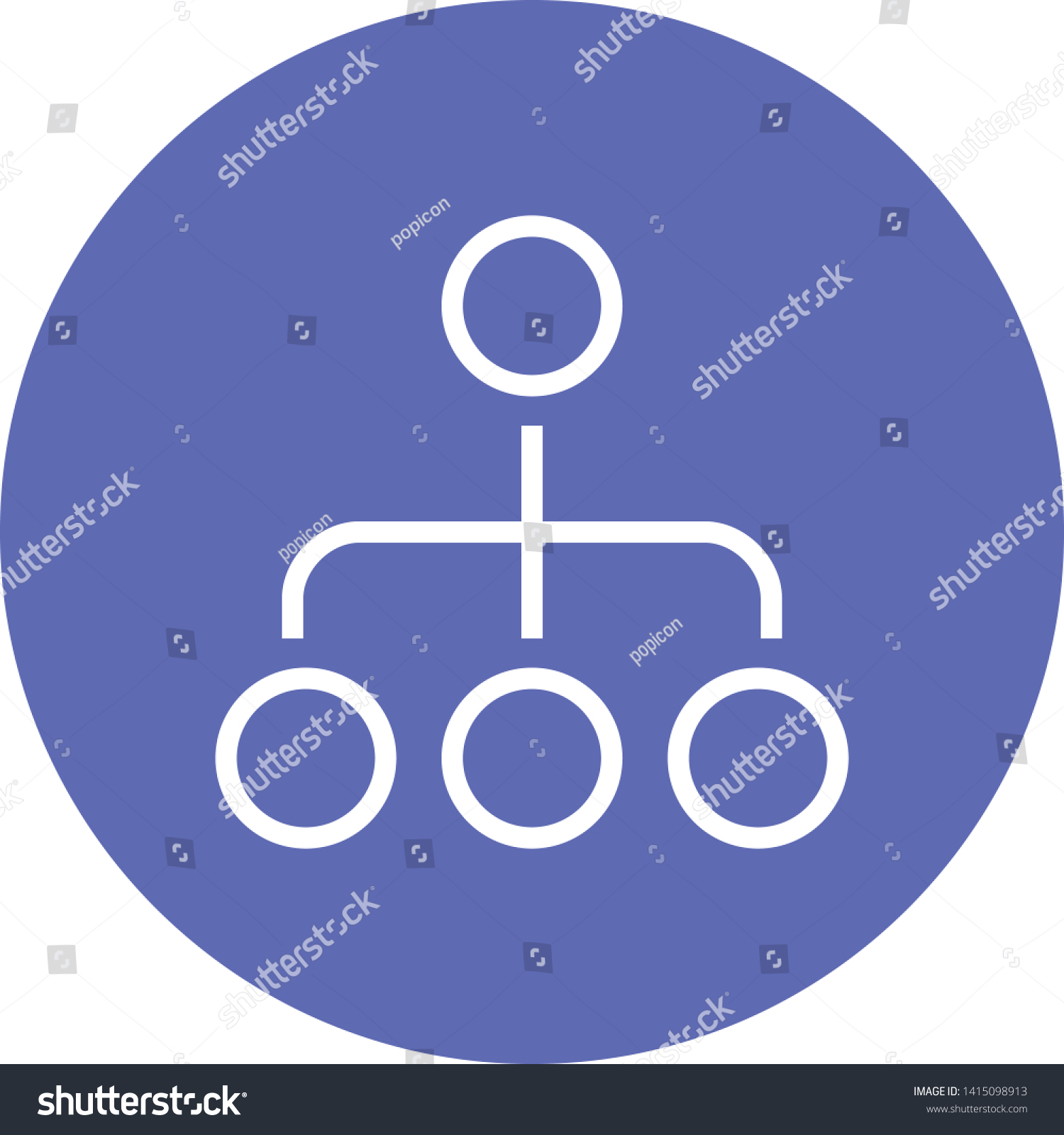 Vektor Stok Hierarchy Organization Structure Outline Icon (Tanpa ...