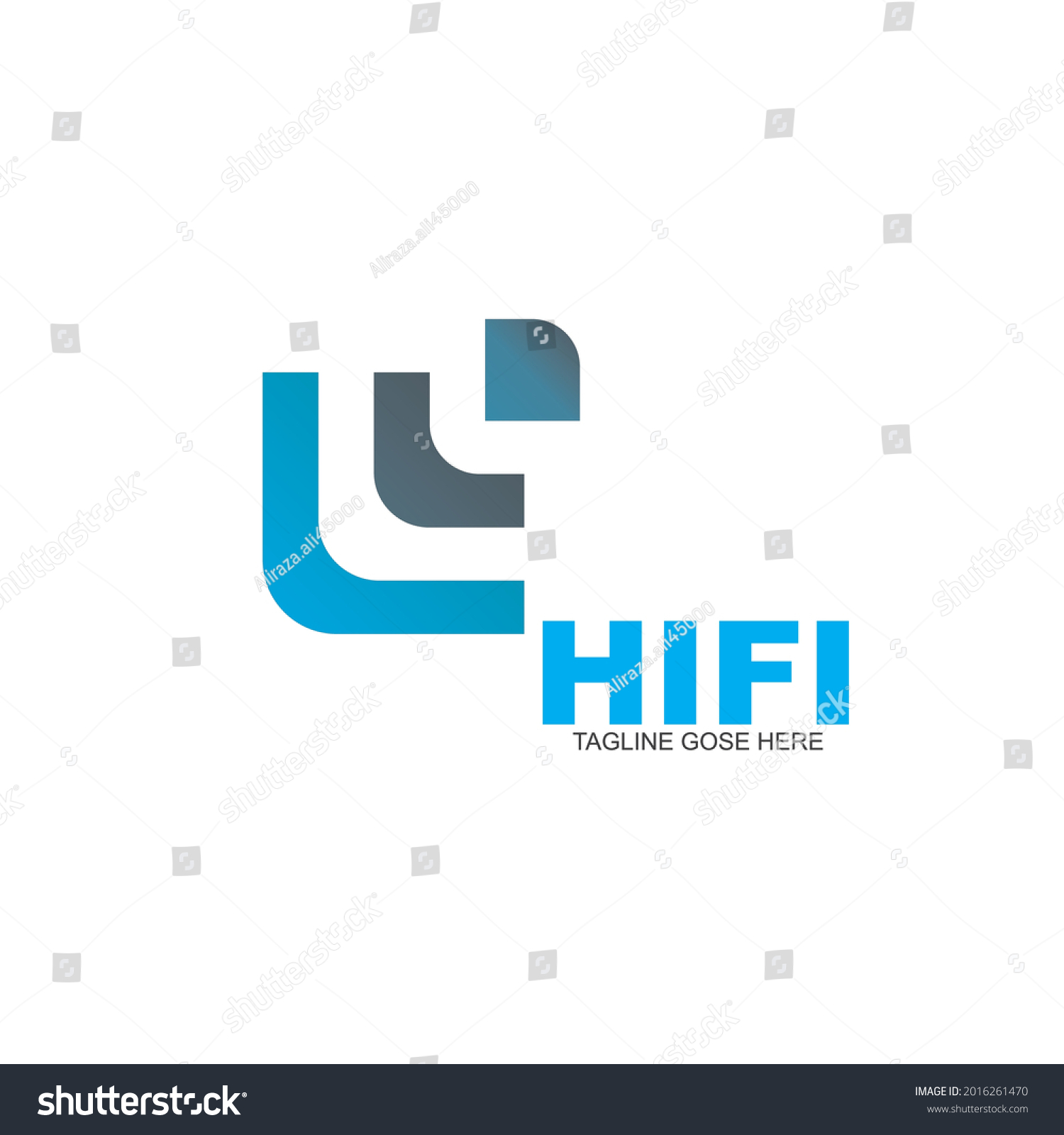 Hifi App Company Logo Vector Design Stock Vector (Royalty Free) 2016261470