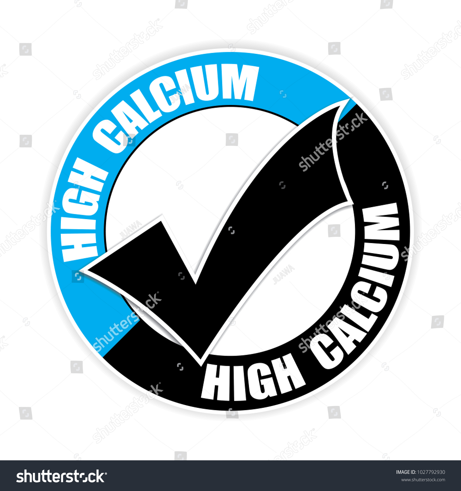 High Calcium Stickervector Illustration Stock Vector (Royalty Free ...