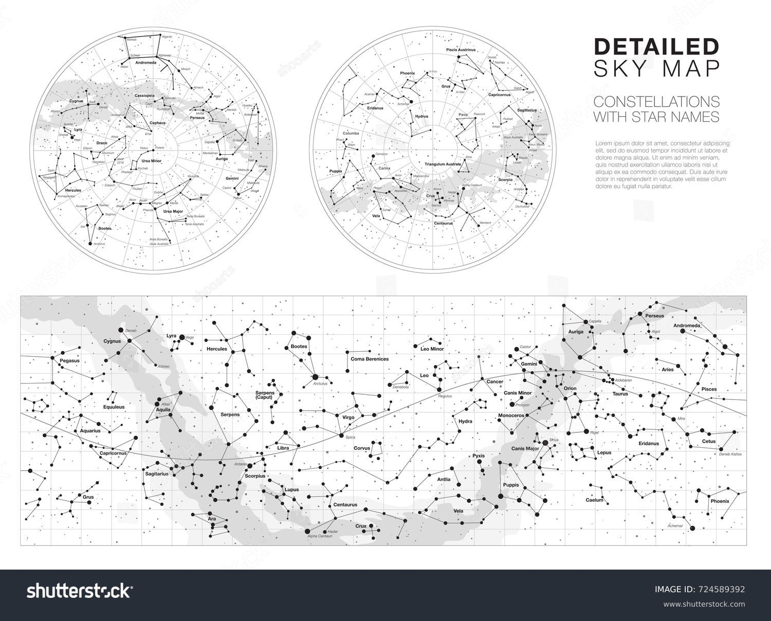 High Detailed Sky Maps Vector Set: Vector có sẵn (miễn phí bản quyền ...