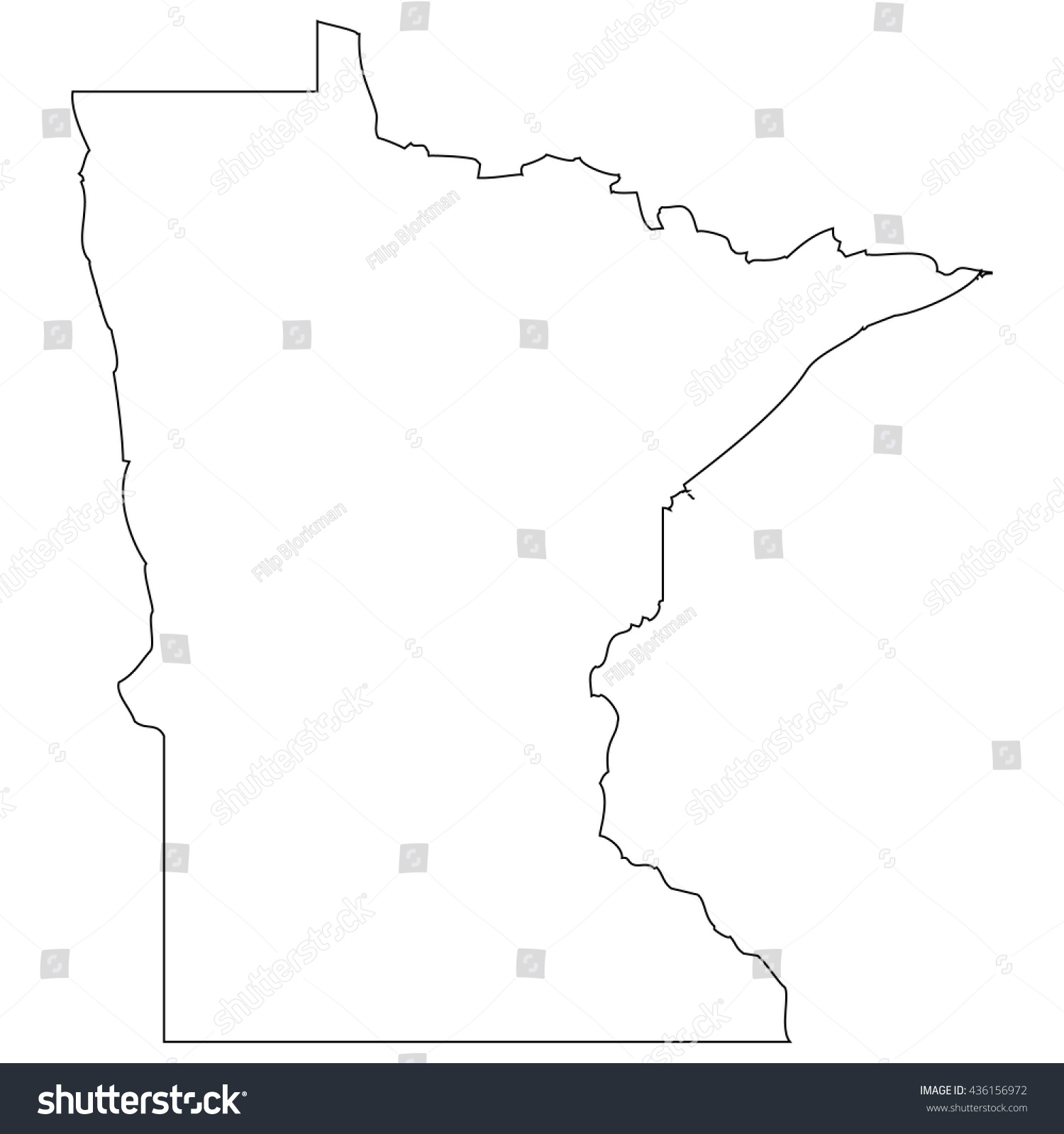 High Detailed Vector Contour Map Minnesota Stock Vector (Royalty Free ...