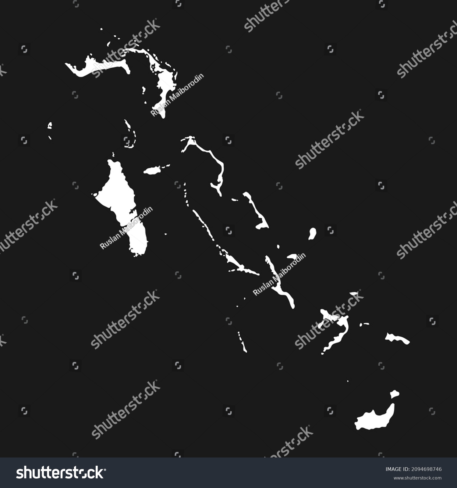 High Detailed Vector Map Bahamas Stock Vector (Royalty Free) 2094698746 ...