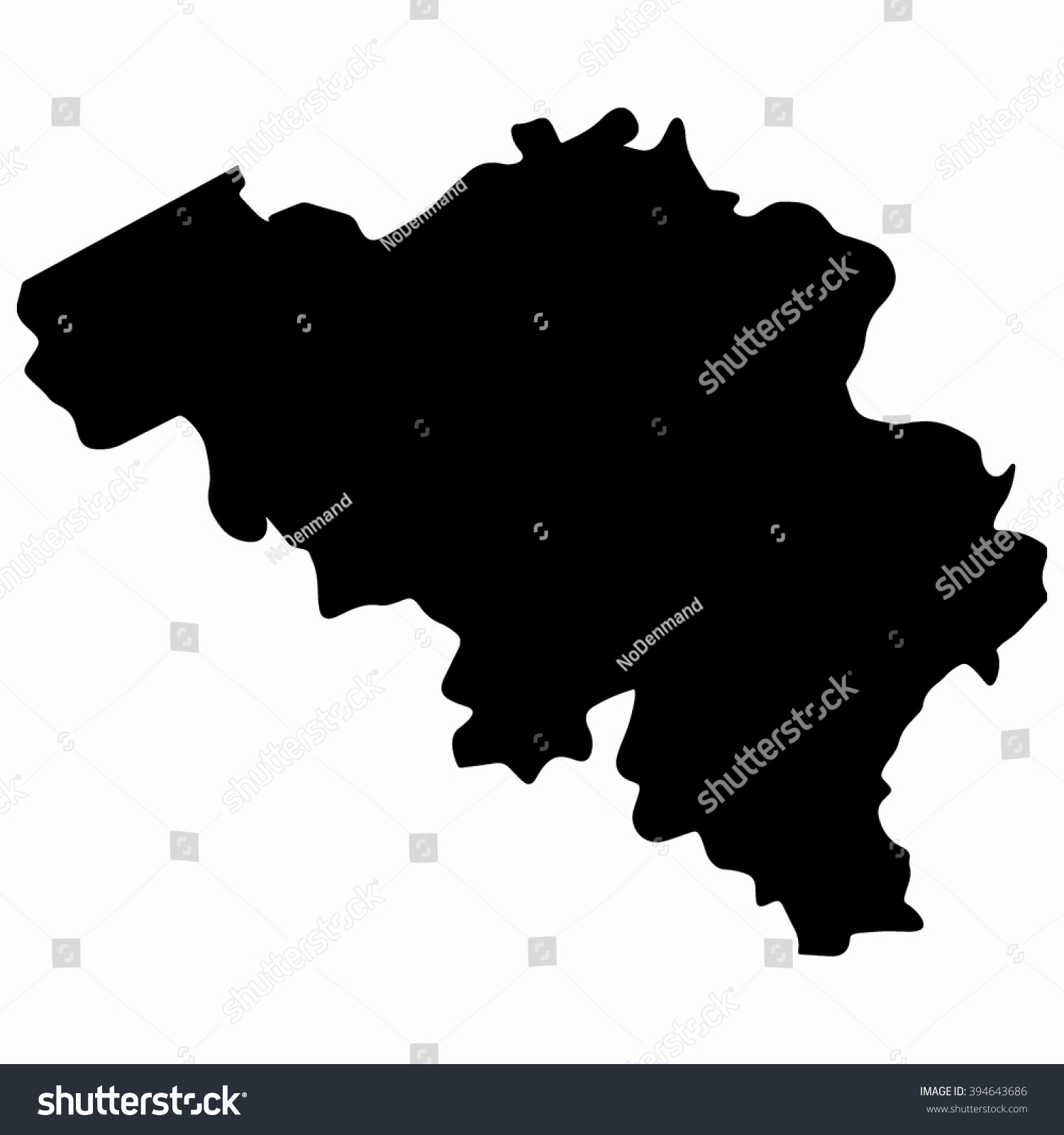 High Detailed Vector Map Belgium Stock Vector (Royalty Free) 394643686 ...