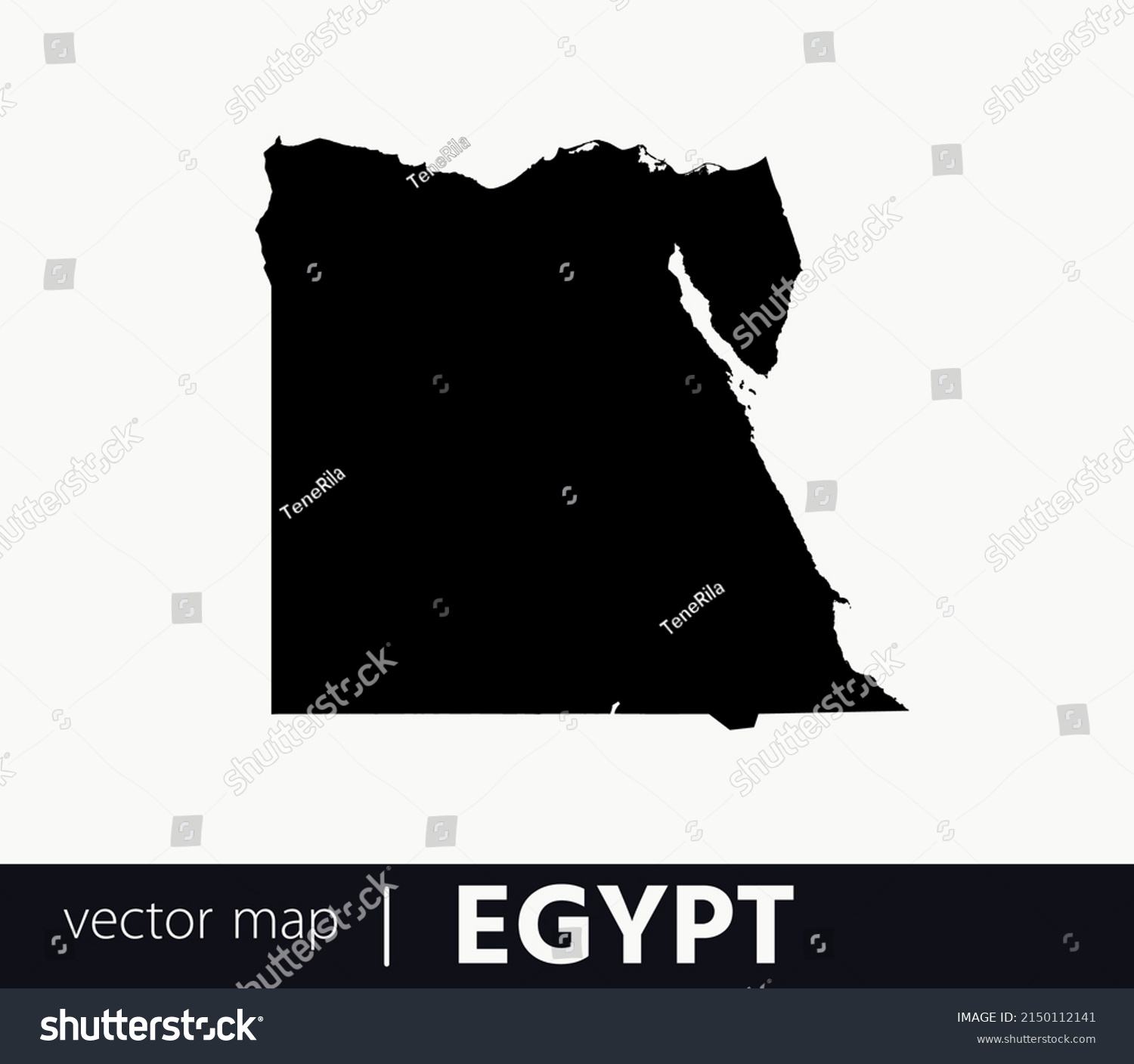 High Detailed Vector Map Egypt Stock Vector (Royalty Free) 2150112141 ...