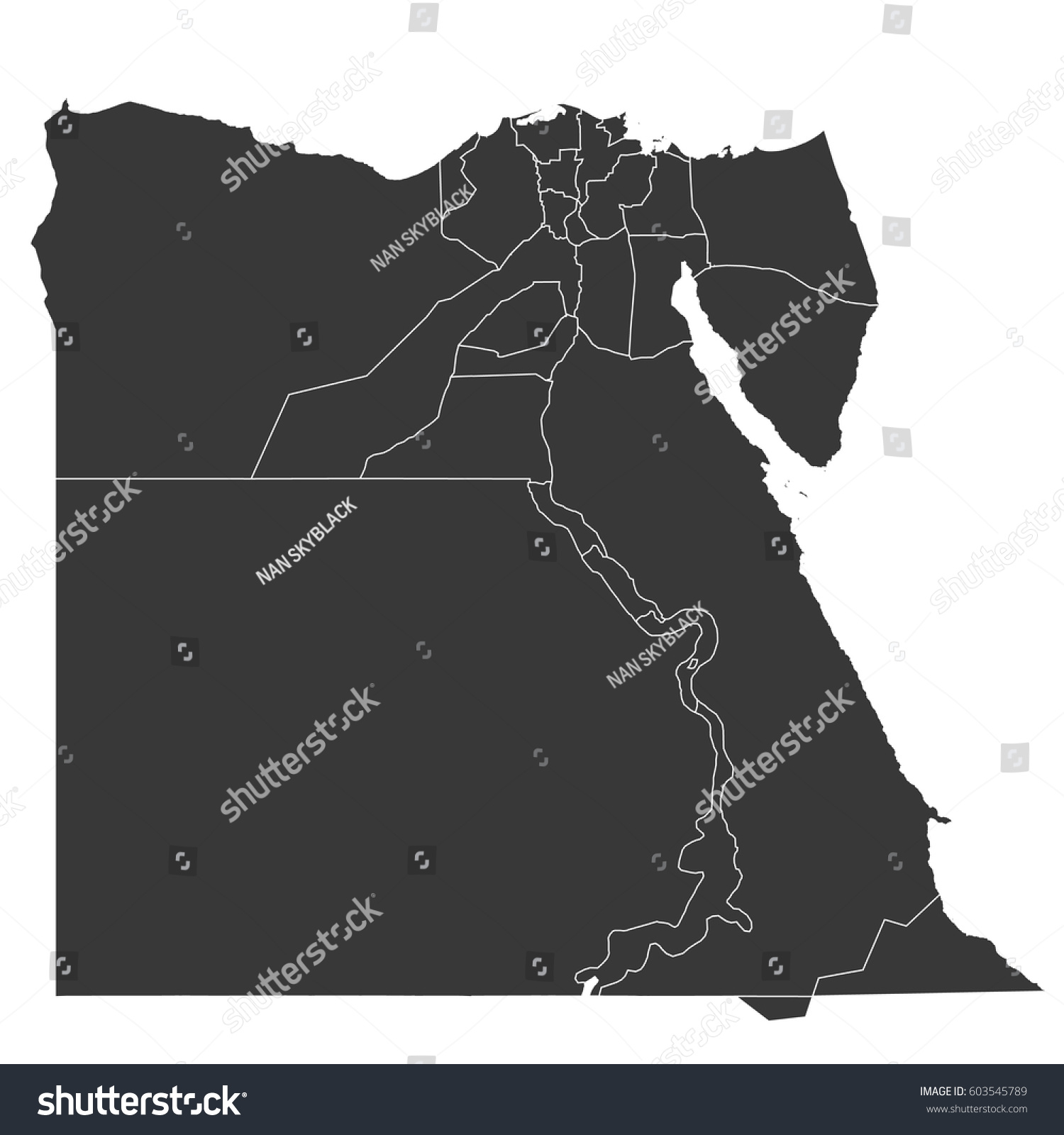 High Detailed Vector Map Egypt: Vector có sẵn (miễn phí bản quyền ...