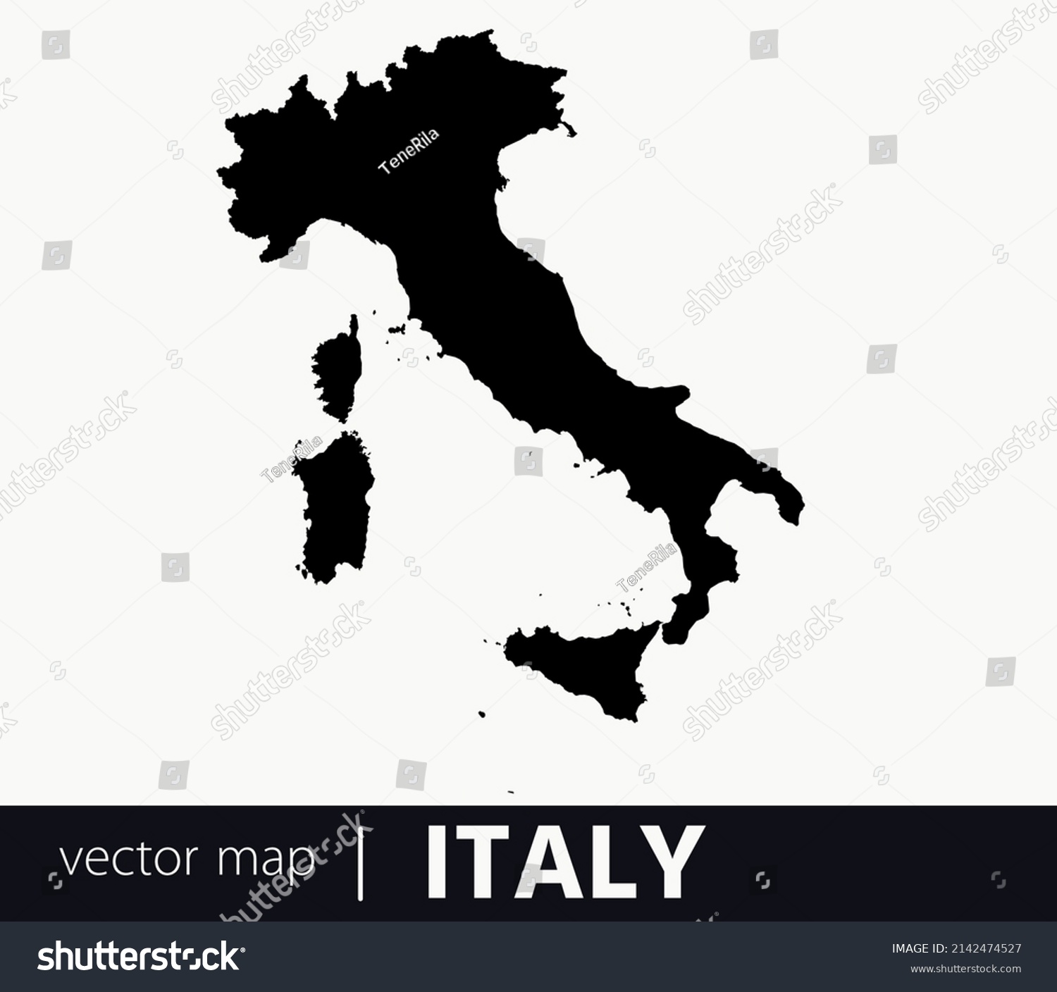 High Detailed Vector Map Italy Stock Vector (Royalty Free) 2142474527 ...