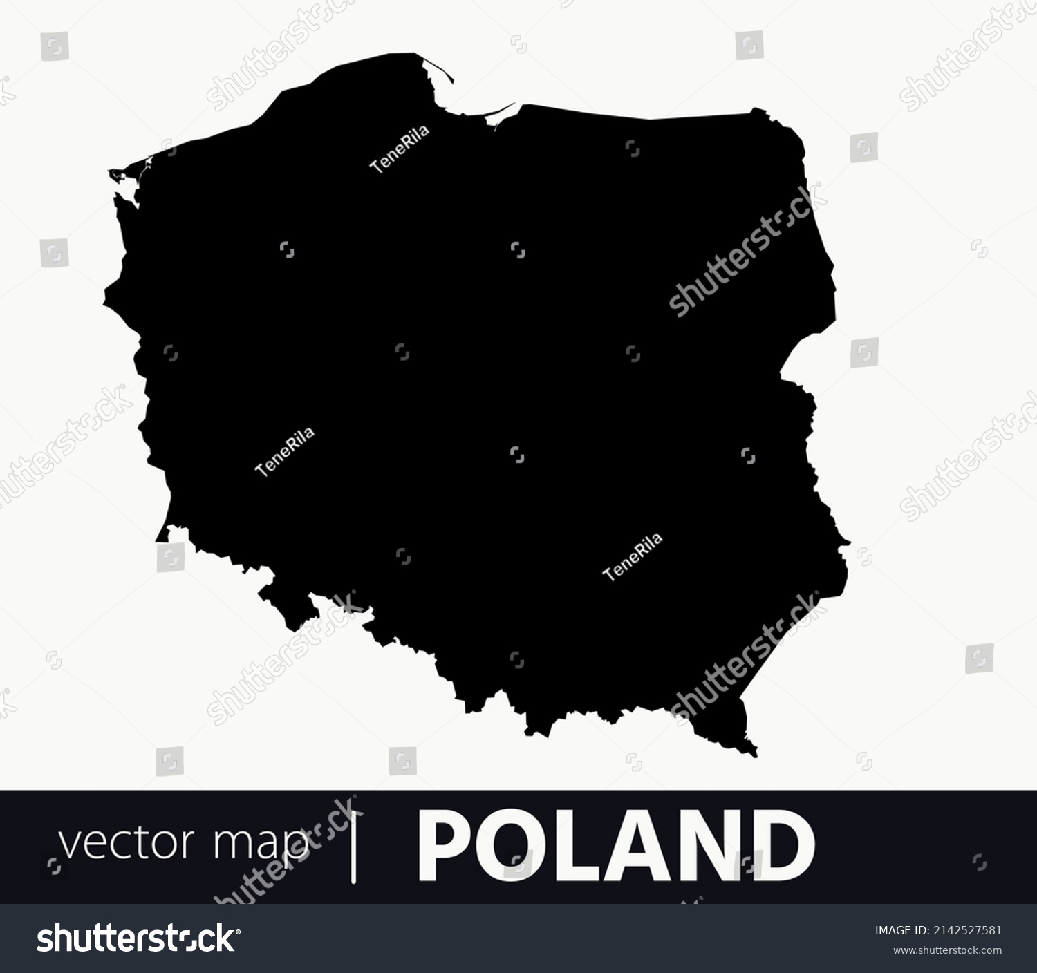 High Detailed Vector Map Poland Stock Vector (Royalty Free) 2142527581 ...